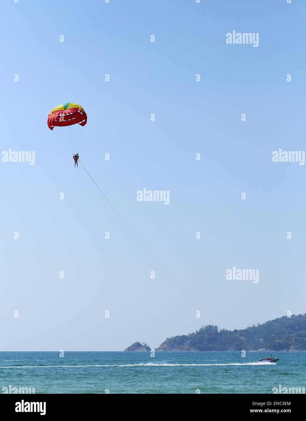 Parasailing at Patong Beach in Phuket - Thailand extreme Sports Stock ...