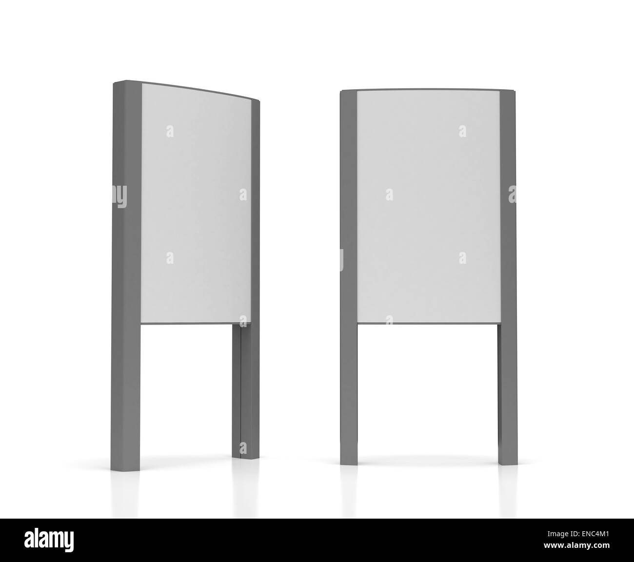 Blank Sign Tower (isolated on white background Stock Photo - Alamy