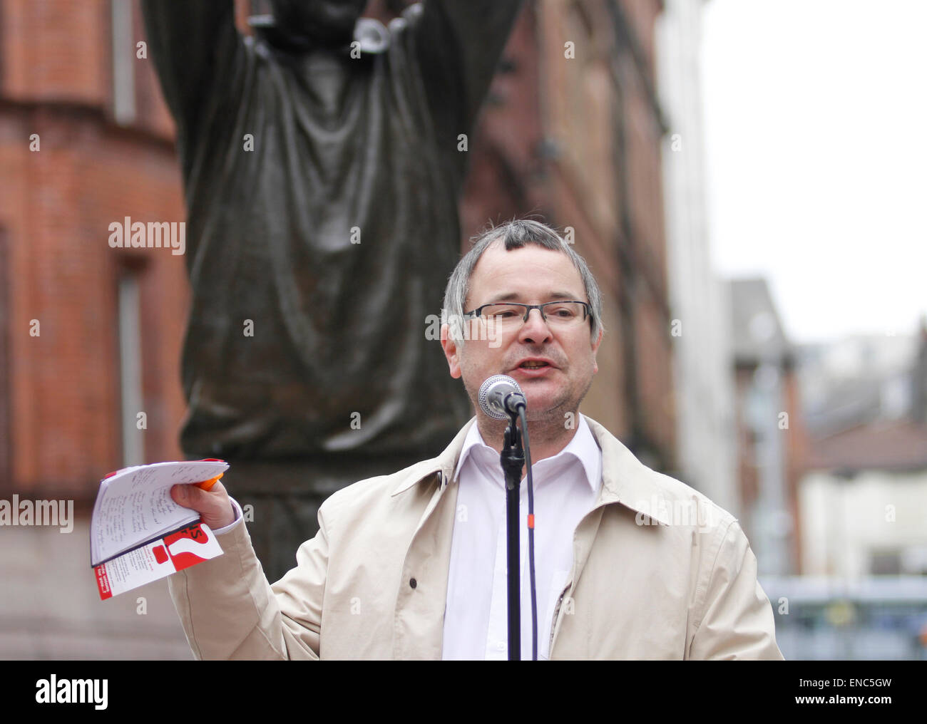 Nottingham, UK. 2nd May, 2015. Lee Baron Midlands TUV General Secretary ...