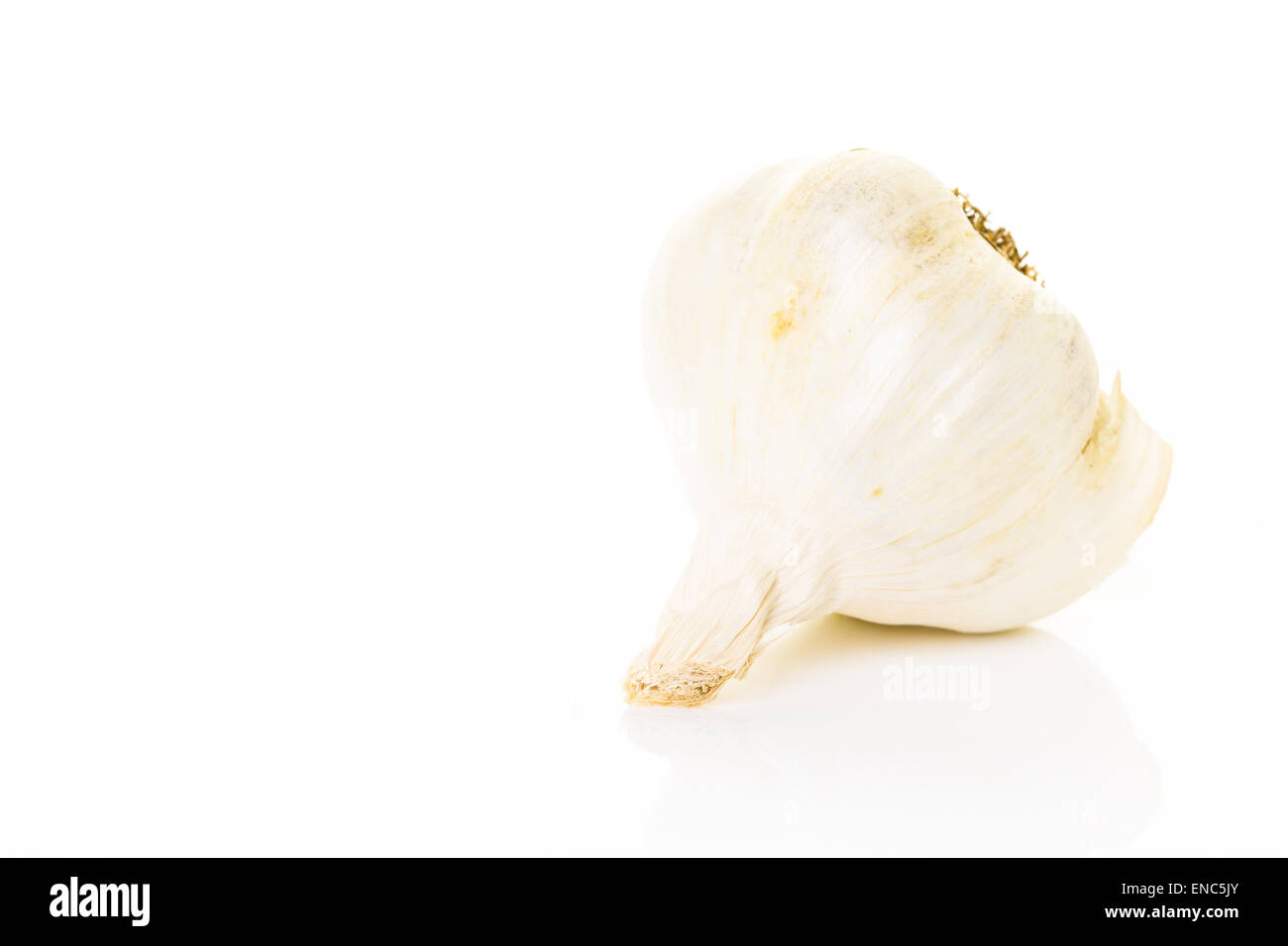 Organic garlic on a white background Stock Photo - Alamy