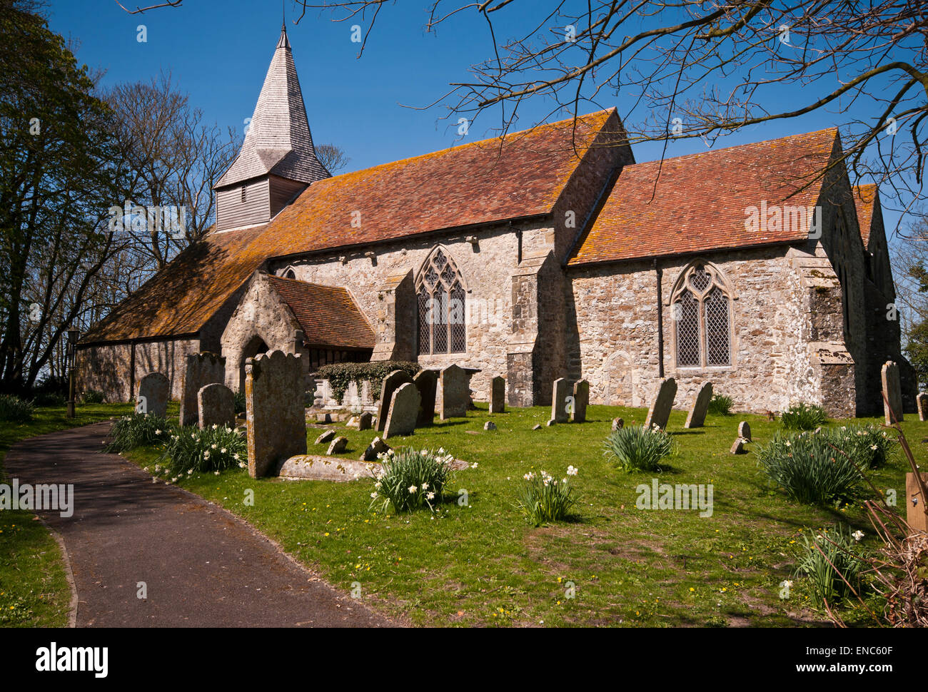 St Eanswith Church On Romney Marsh at Brenzett kent England Stock Photo ...
