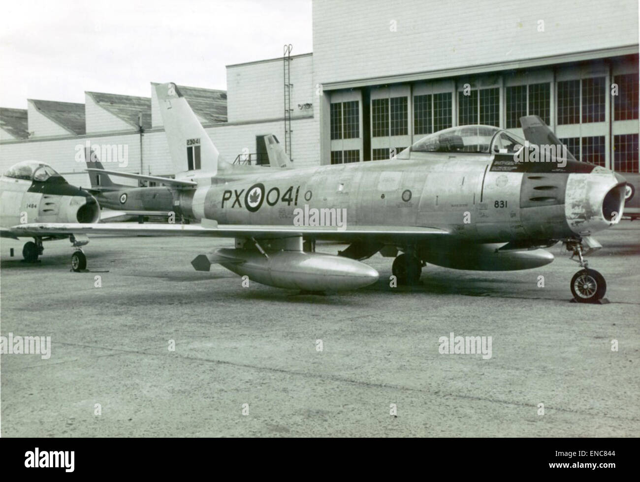 Photograph of the F-86 Sabre Mk 5 aircraft used by the Royal Canadian ...