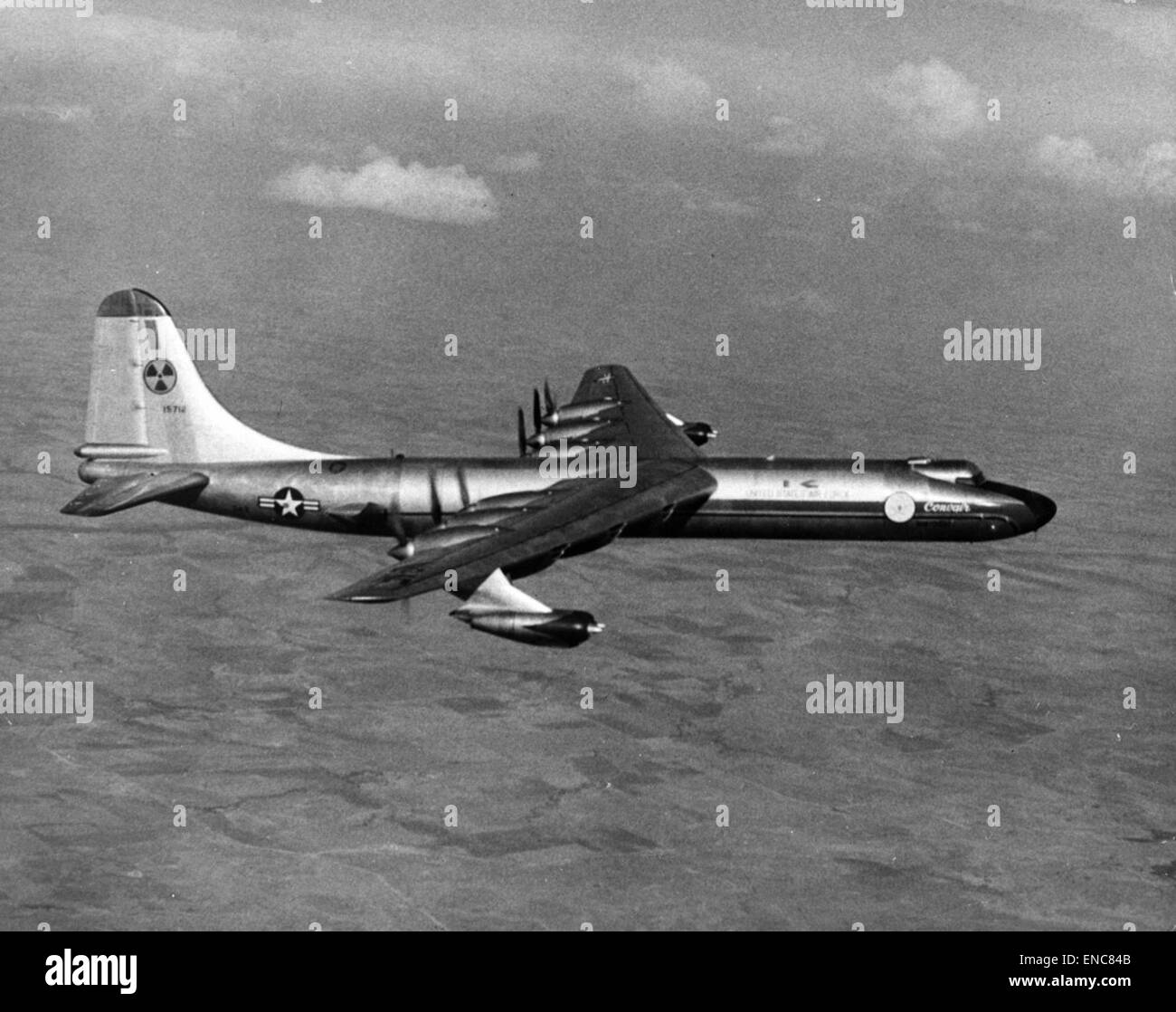 Photograph of the NB-36H, a U.S. Air Force aircraft equipped with a ...