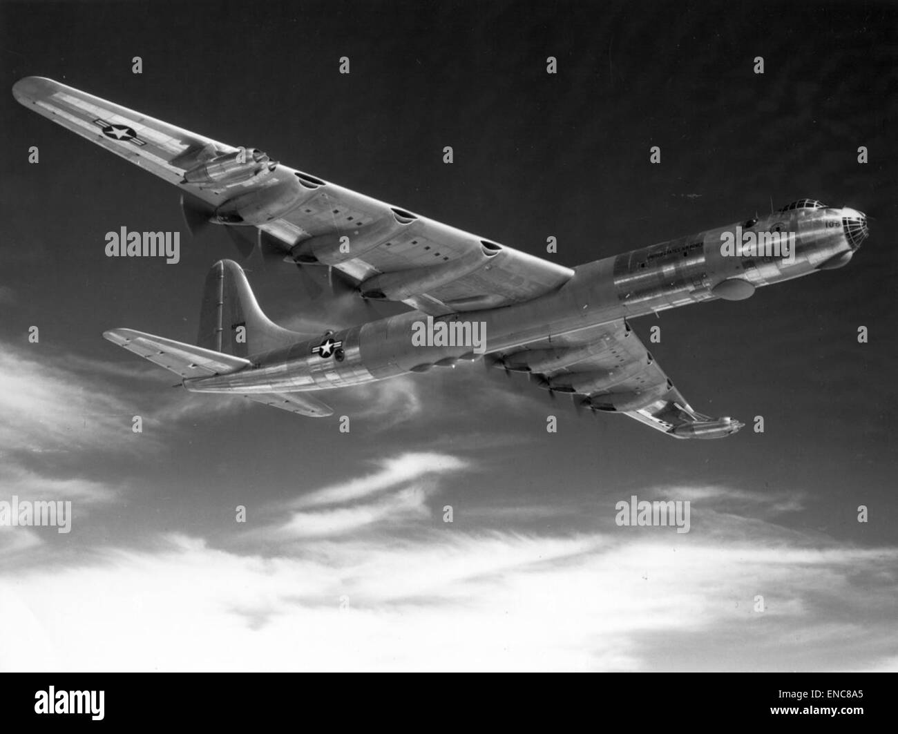 Photograph of a Convair B-36 Peacemaker, an iconic American strategic ...