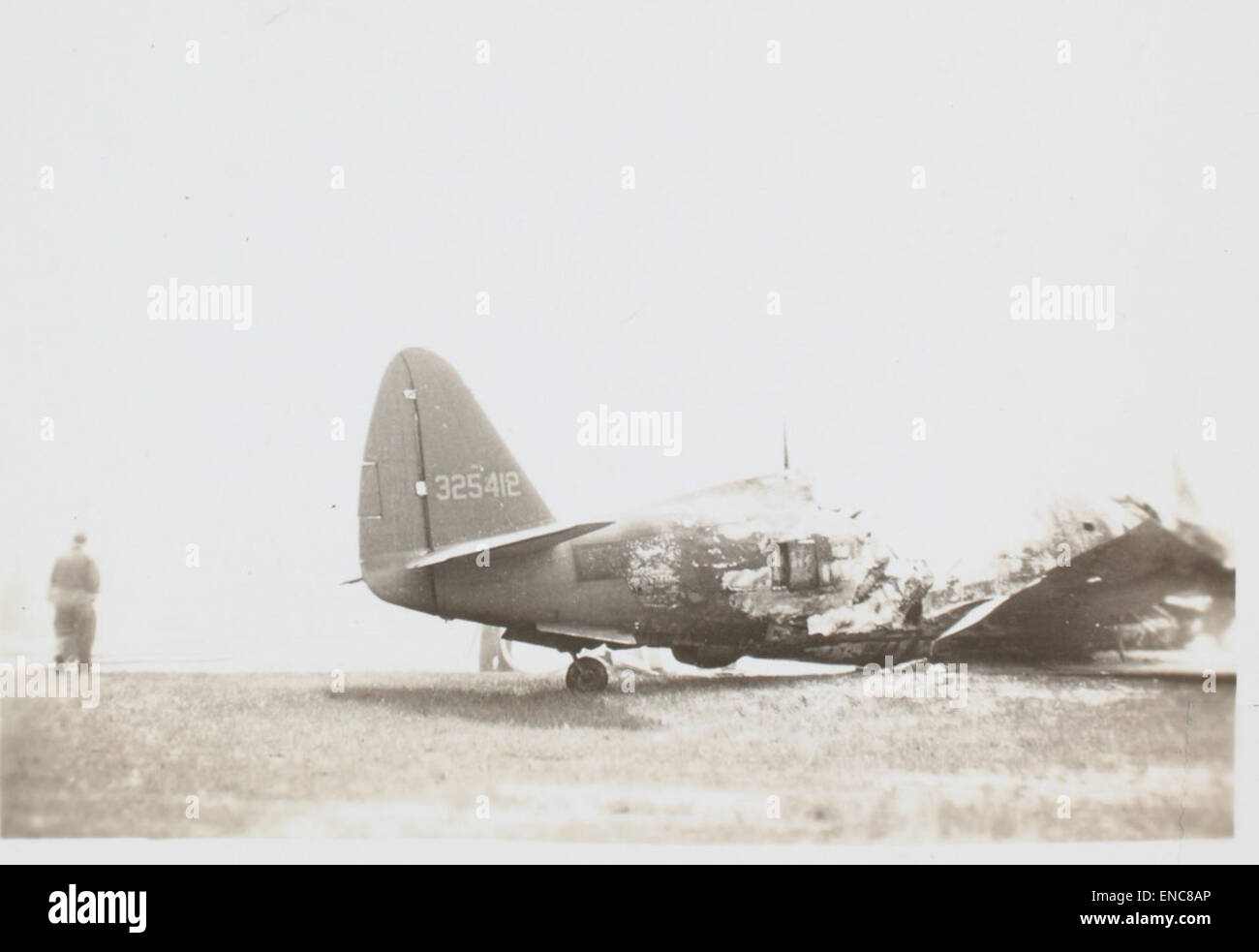 This photograph shows the Republic P-47D Thunderbolt (serial 43-25412 ...