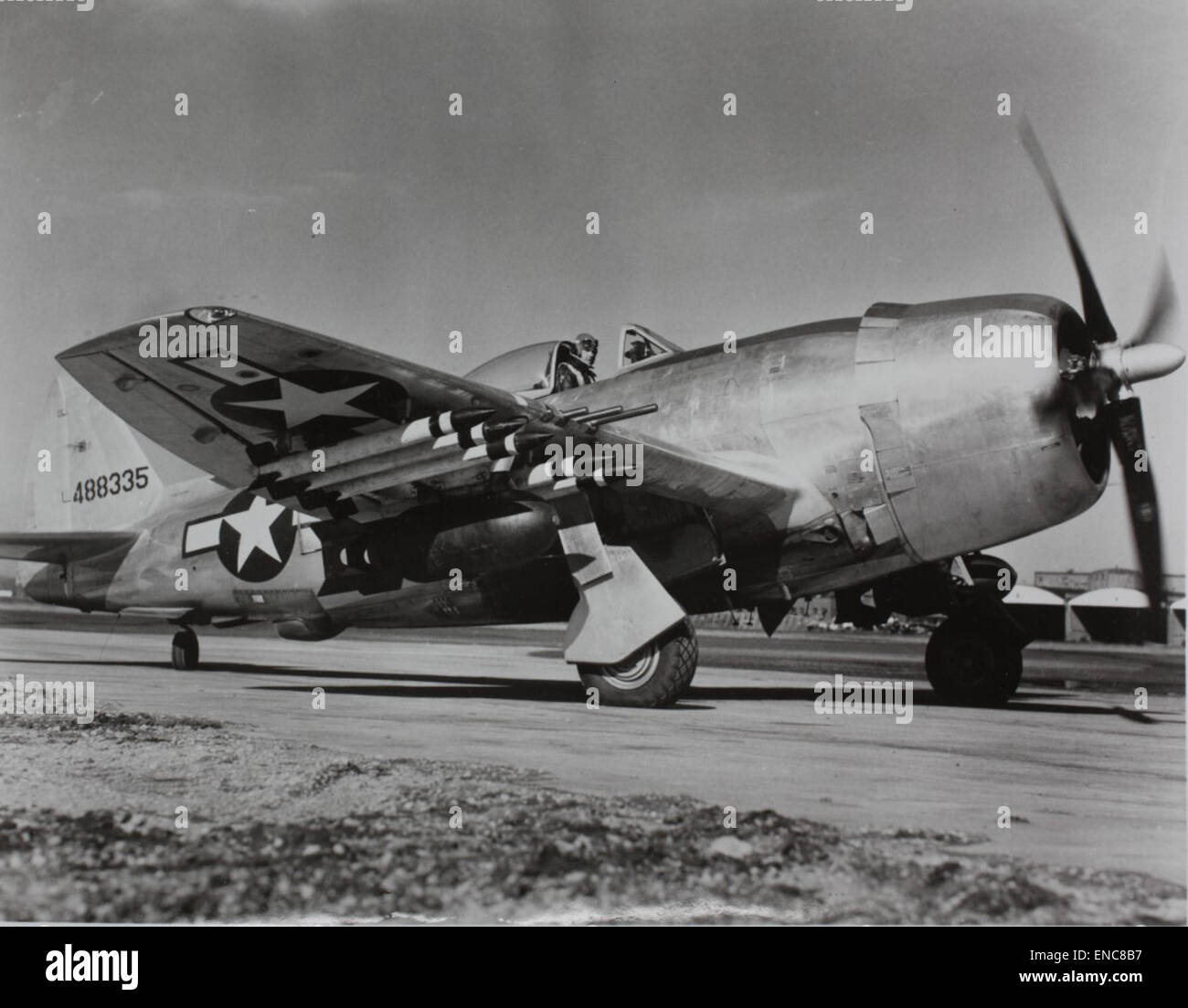 This photograph features the Republic P-47N Thunderbolt, specifically ...