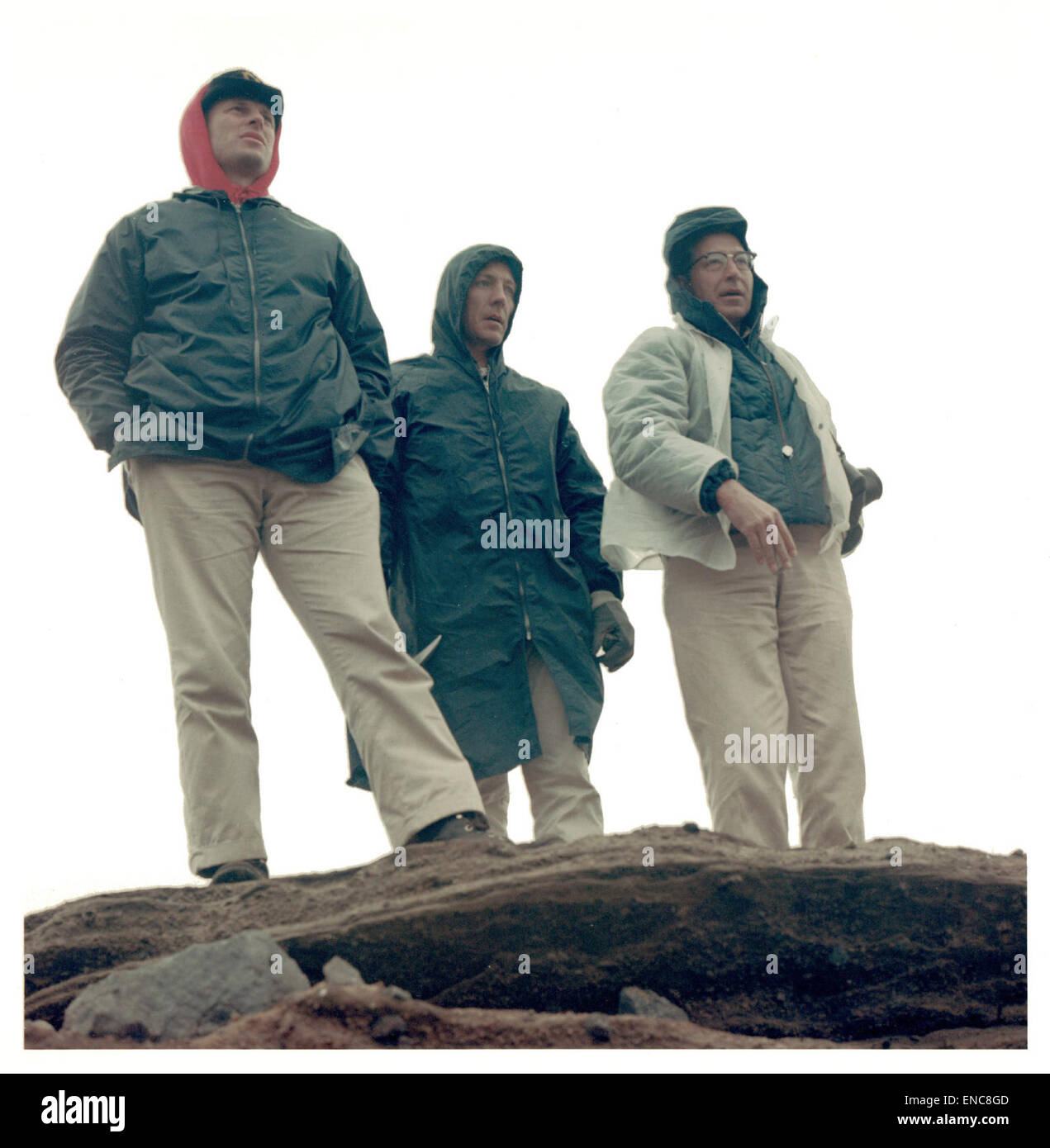 This photograph shows astronaut Jack Swigert in a mock-up for the ...