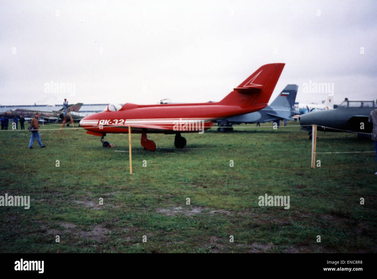 The Yakovlev Yak-32, displayed at the Khodinka Air Force Museum in ...
