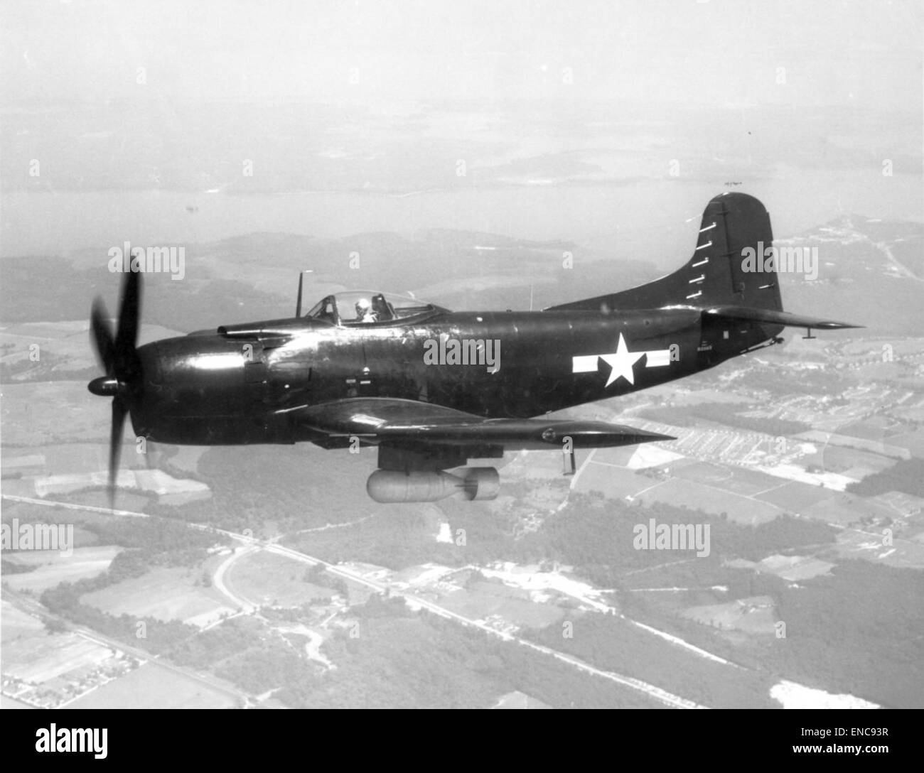 A photograph taken by Harold G. Martin of an AM-1 aircraft, showcasing ...