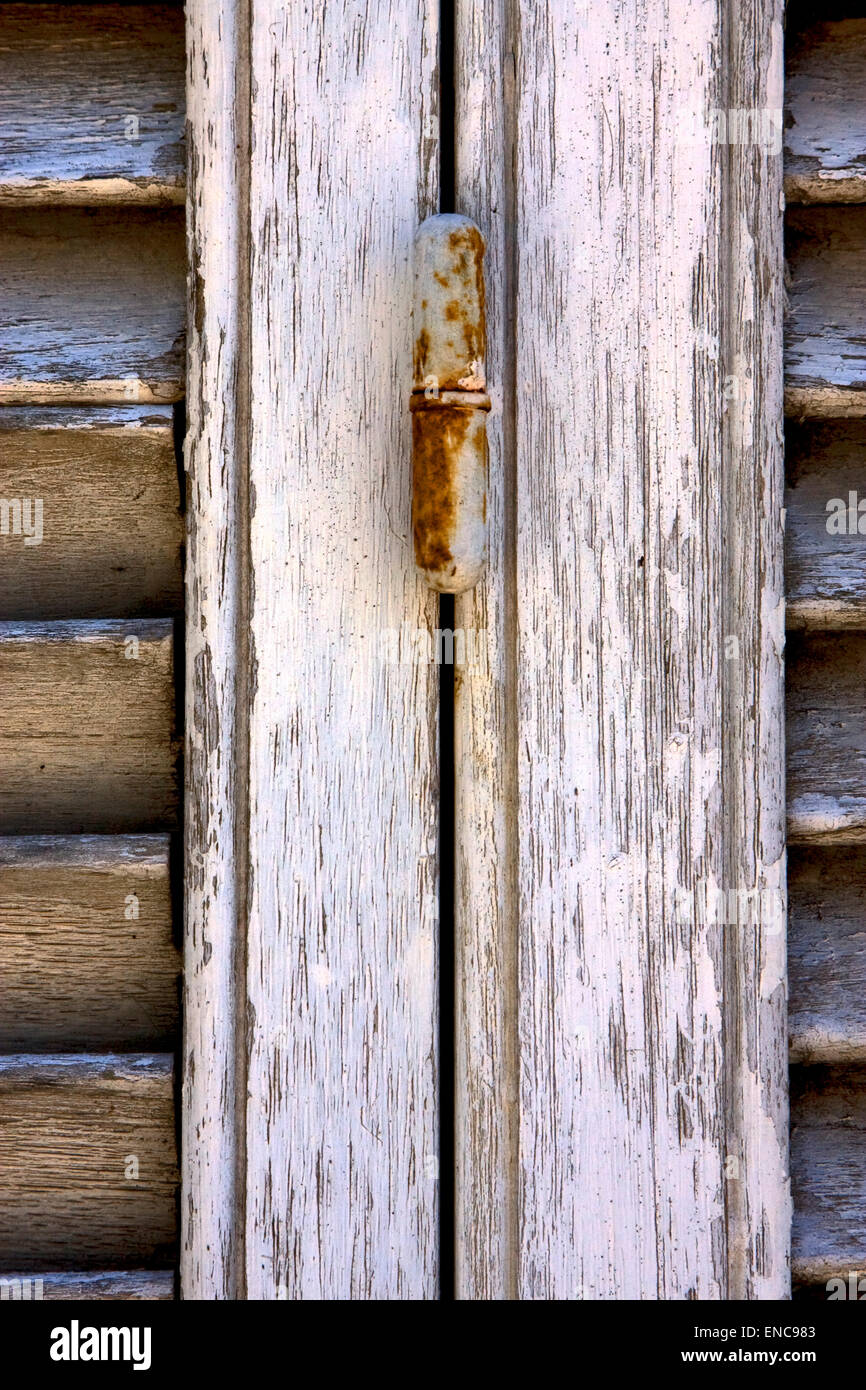 brown wood venetian blind and the rusty in colonia del sacramento ...