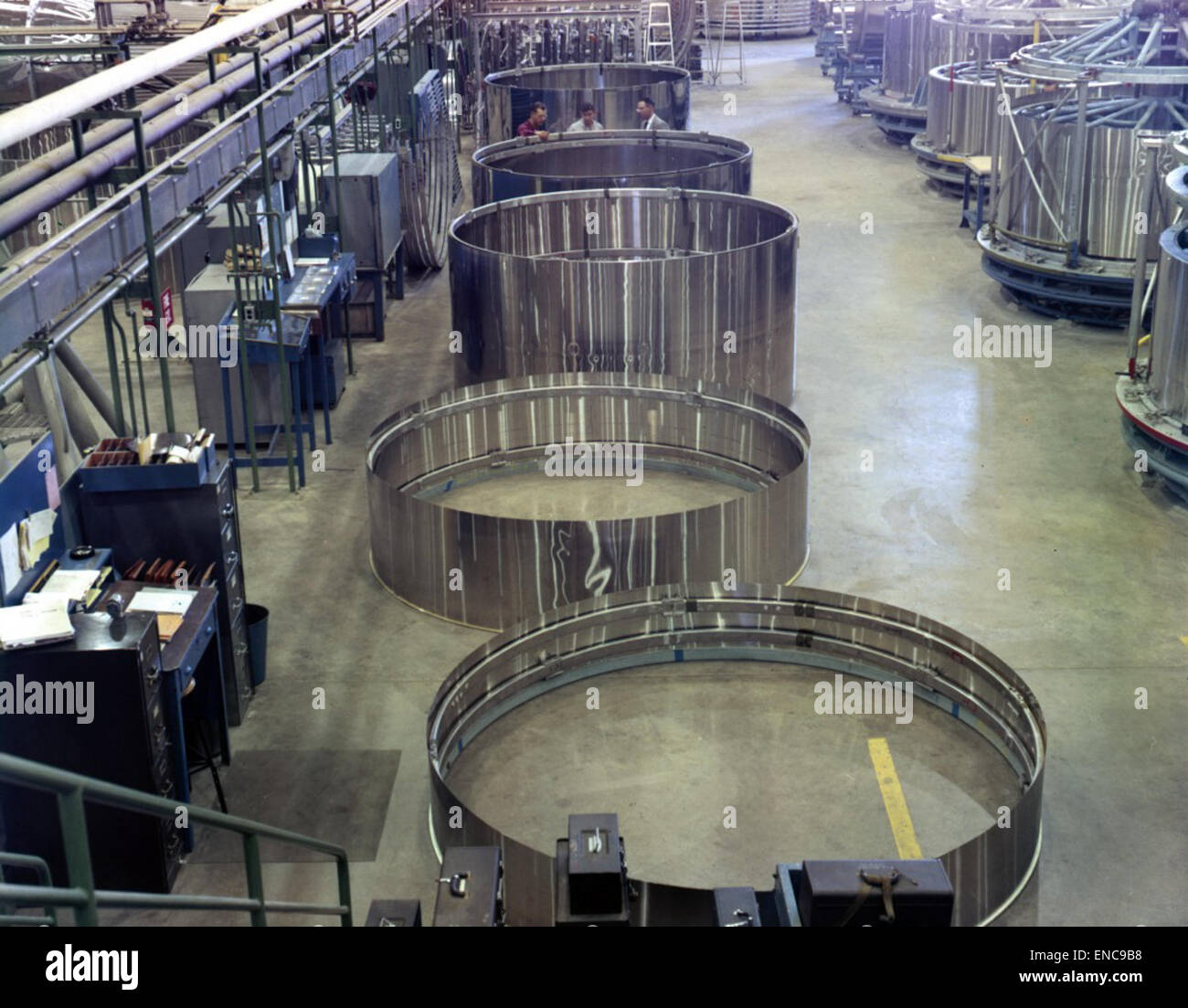 A film depicting the assembly line of the Atlas missile, an important ...
