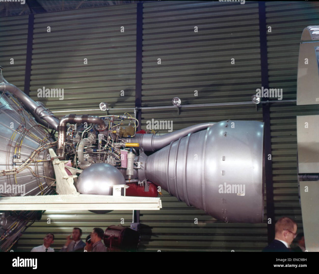 A photograph of the Atlas rocket assembly line, showing the integration ...