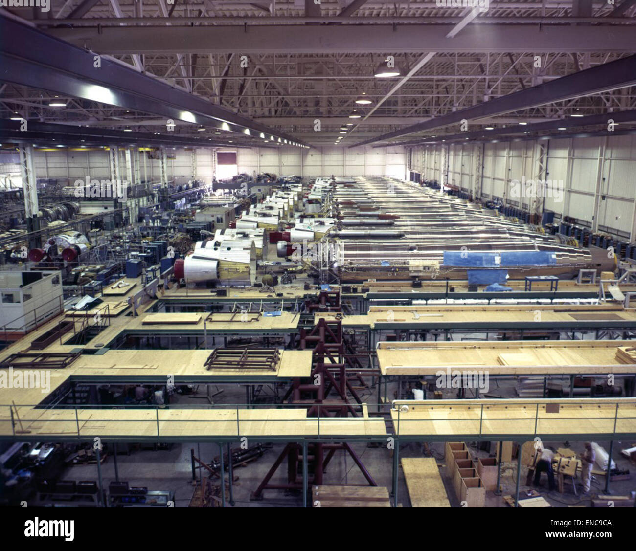 A photograph documenting the progress of missile assembly on July 27 ...