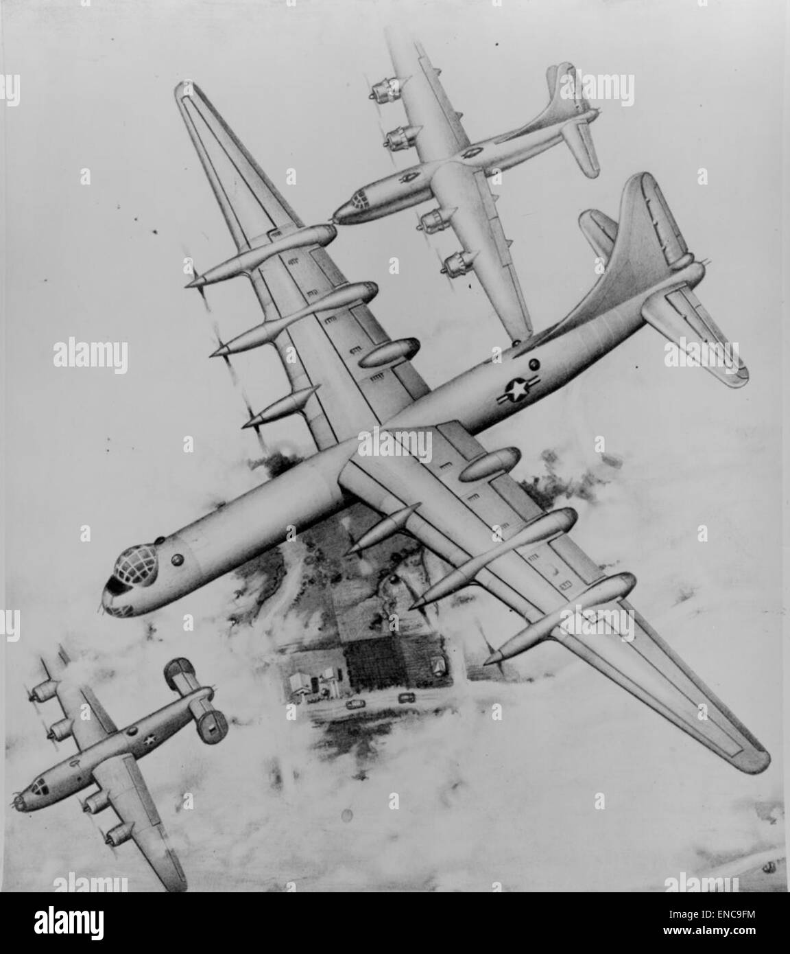 The B-36 Peacemaker, a strategic bomber developed by Convair, is ...