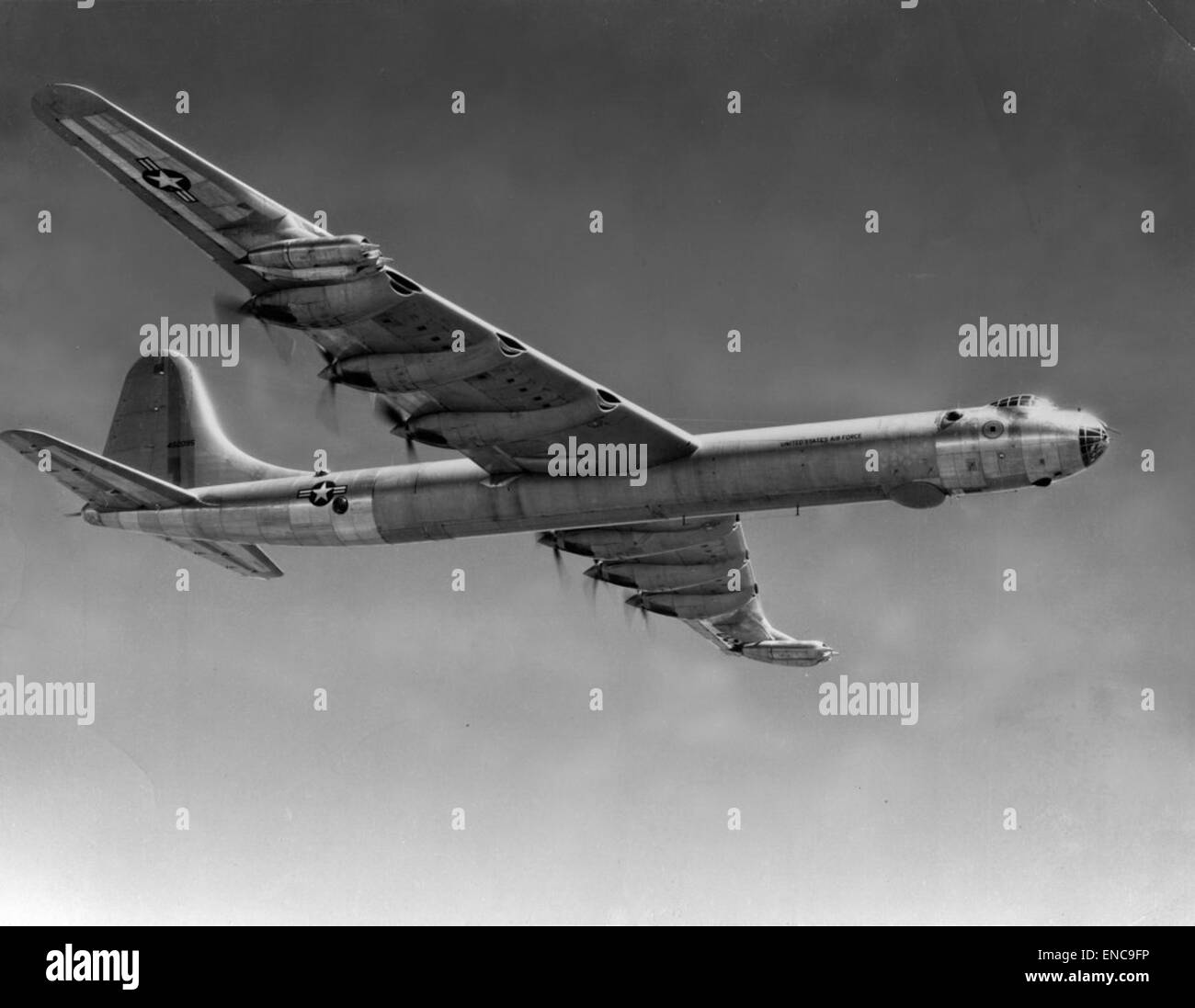 The Convair B-36D Peacemaker, a strategic bomber, displayed as part of ...