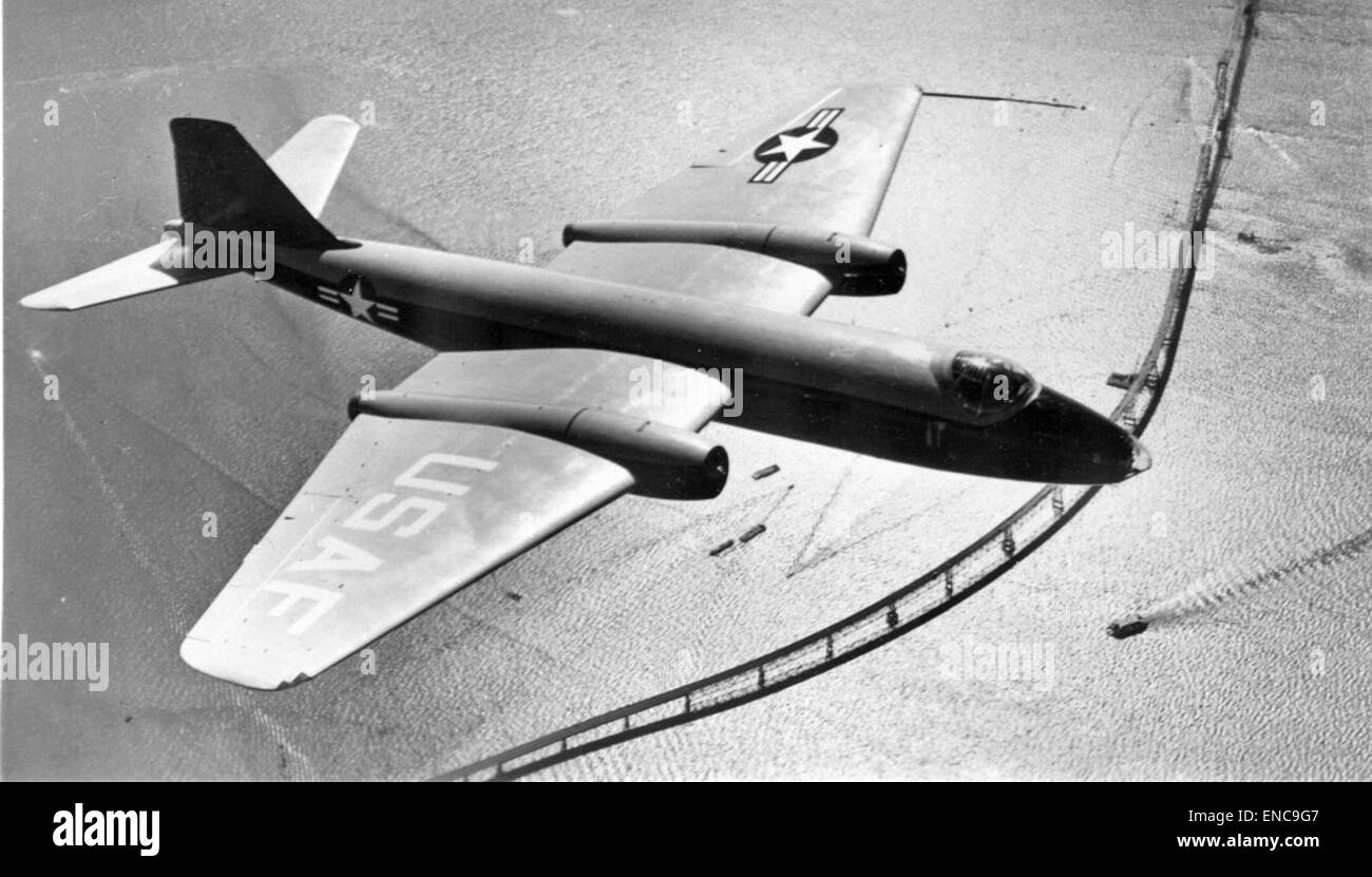 A photograph of a B-57A bomber aircraft, showcasing its design and ...