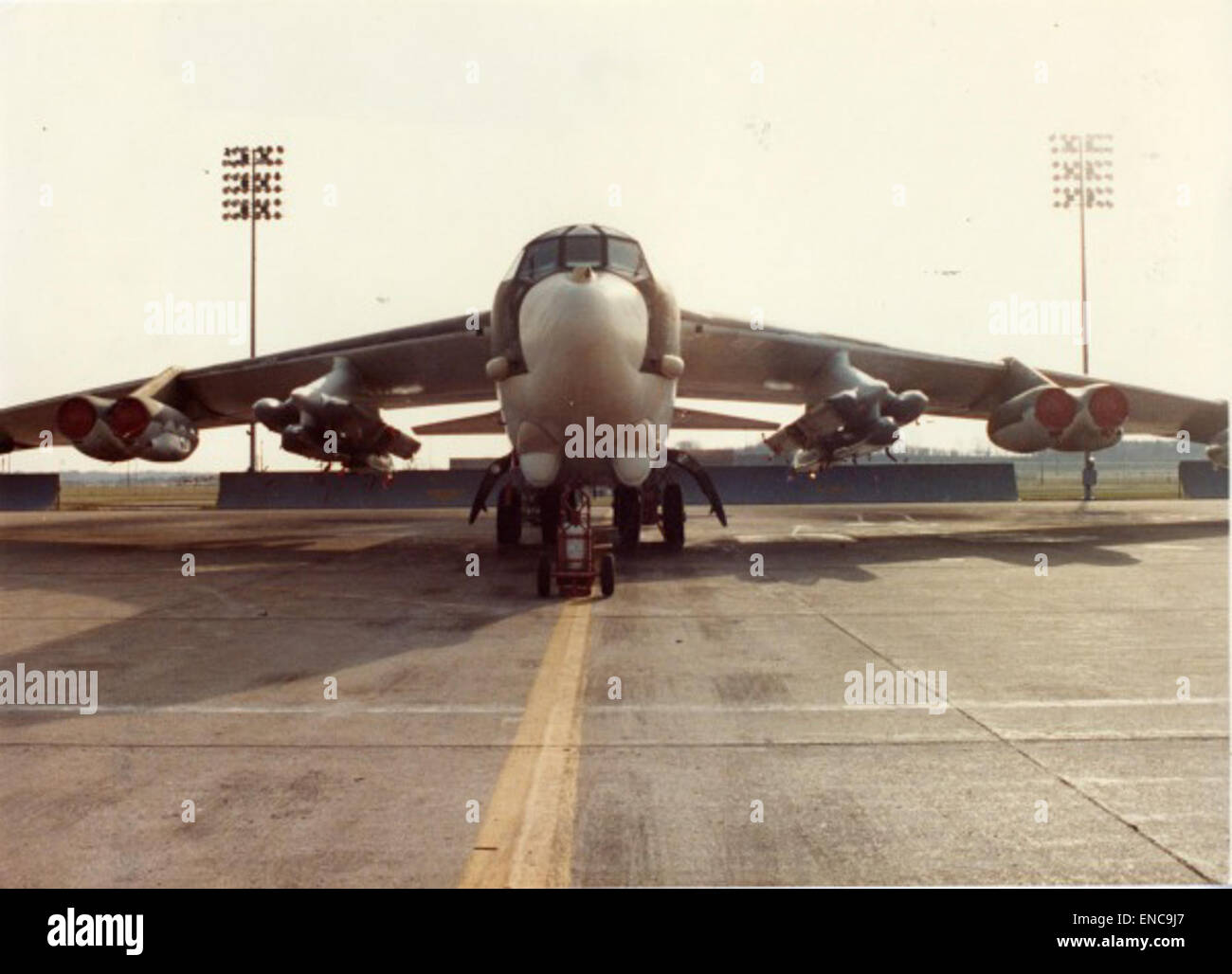 The Boeing B-52 Stratofortress, a long-range strategic bomber, equipped ...
