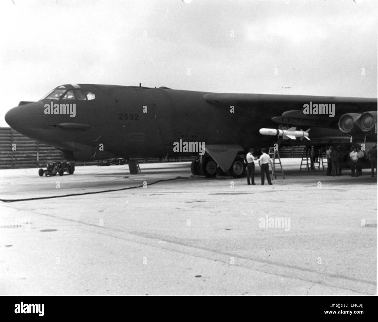 The Boeing B-52 Stratofortress, a long-range strategic bomber ...