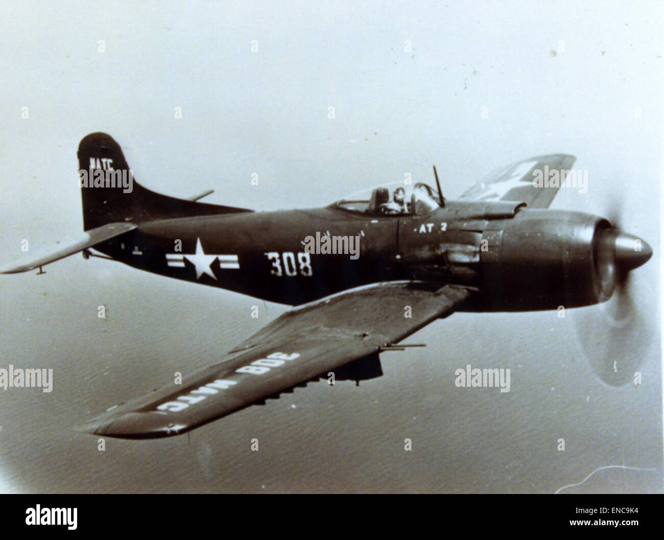 The BTM-1, a military aircraft, is featured in this photograph ...