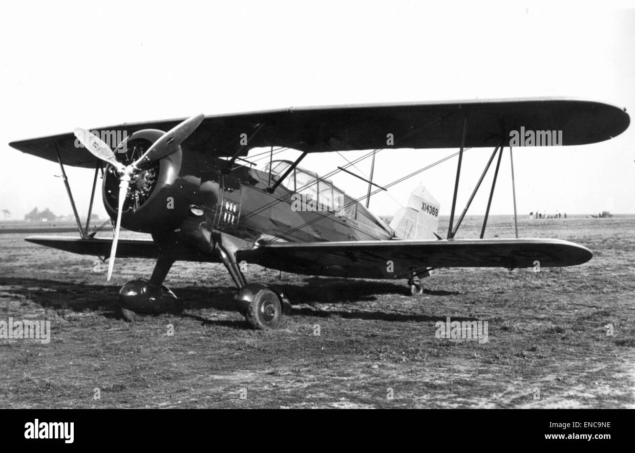 A photograph of a Curtiss Falcon aircraft, an early 1930s biplane used ...
