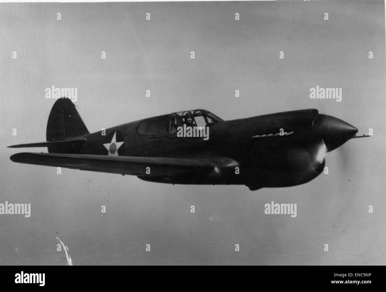 A photograph of the Curtiss P-40, a World War II-era fighter aircraft ...