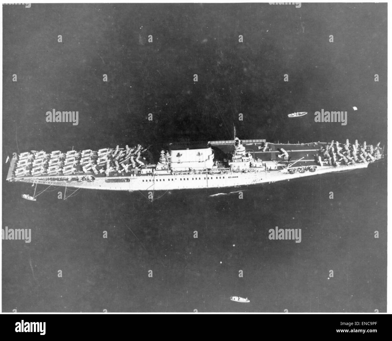Photograph of the CV-2 aircraft carrier from the United States Navy ...