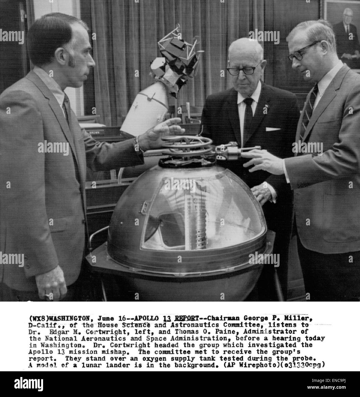 A document photograph titled 'Apollo 13 Report to Congress,' focusing ...