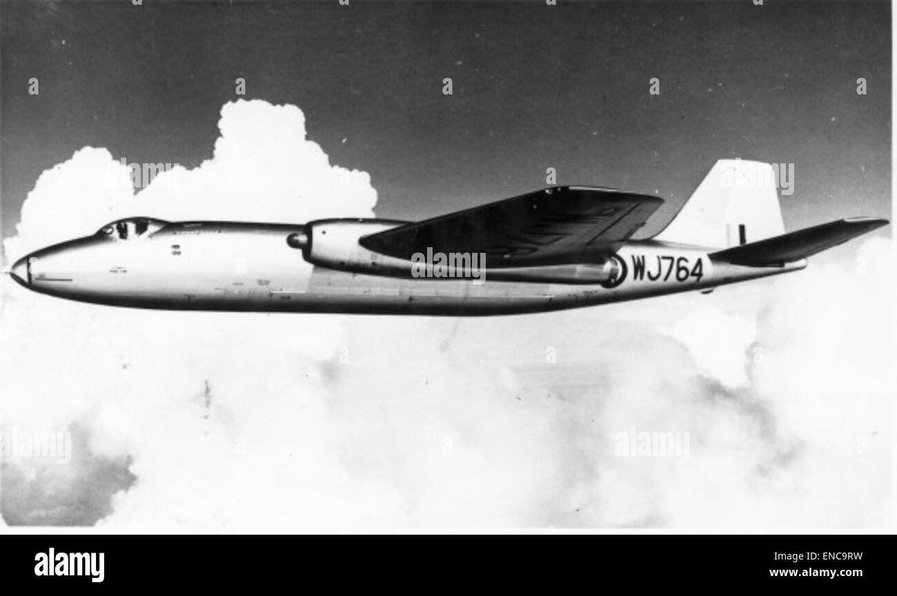 A photograph of the English Electric Canberra, a British-built jet ...