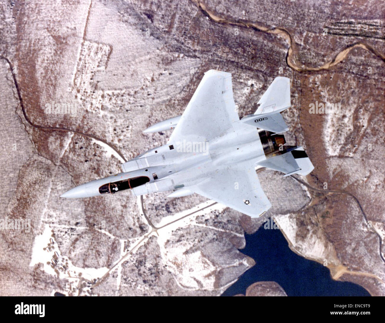 A photograph of the F-15A, a fighter aircraft designed and built by ...