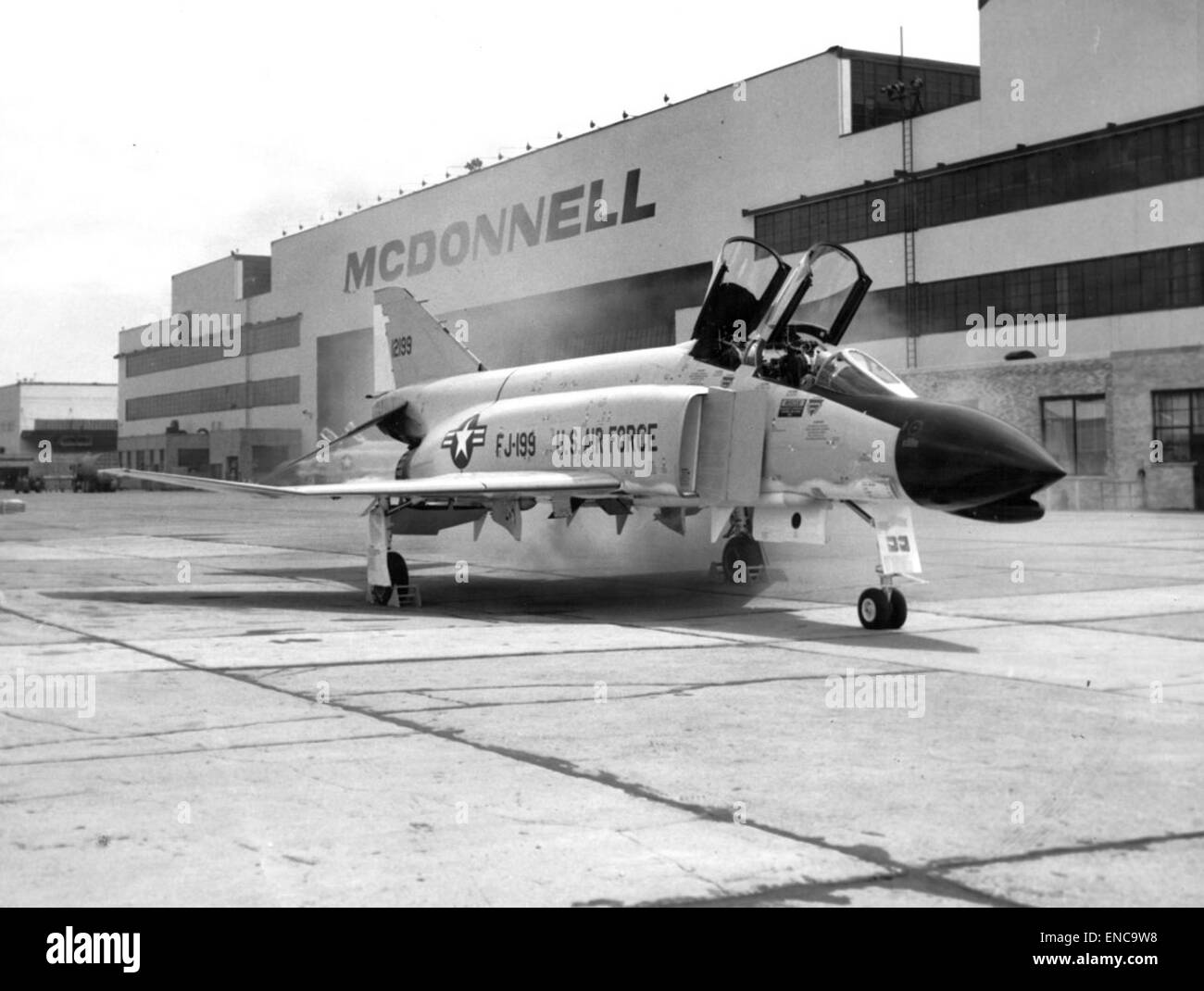 Photograph of the first F-4C McDonnell aircraft, showcasing its design ...