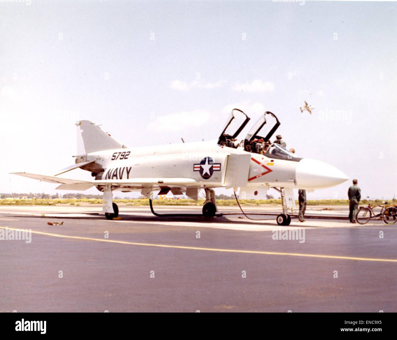 This image shows the McDonnell Douglas F-4J Phantom II, a variant of ...