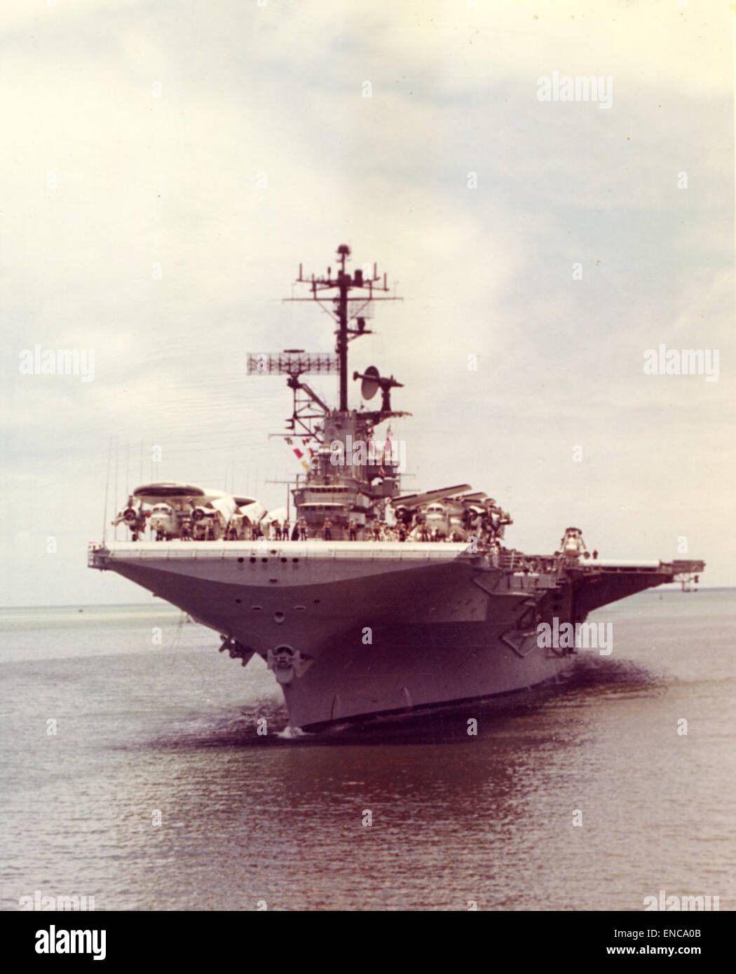 A general photograph of an aircraft carrier, showcasing its design and ...