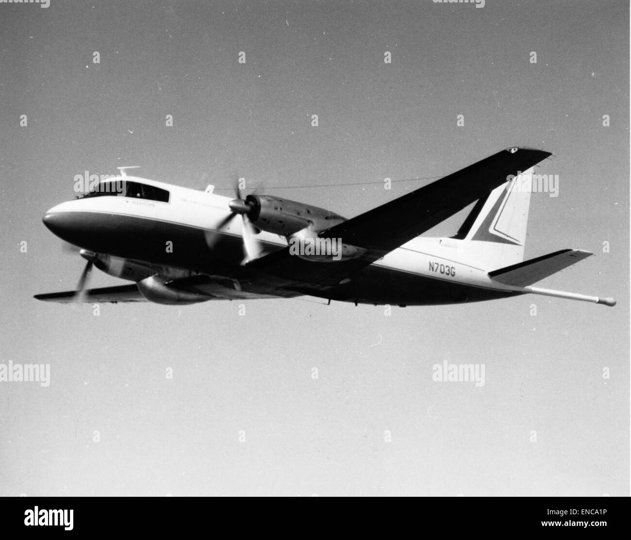 A photograph of the Grumman G-159 Gulfstream I aircraft, showing its ...