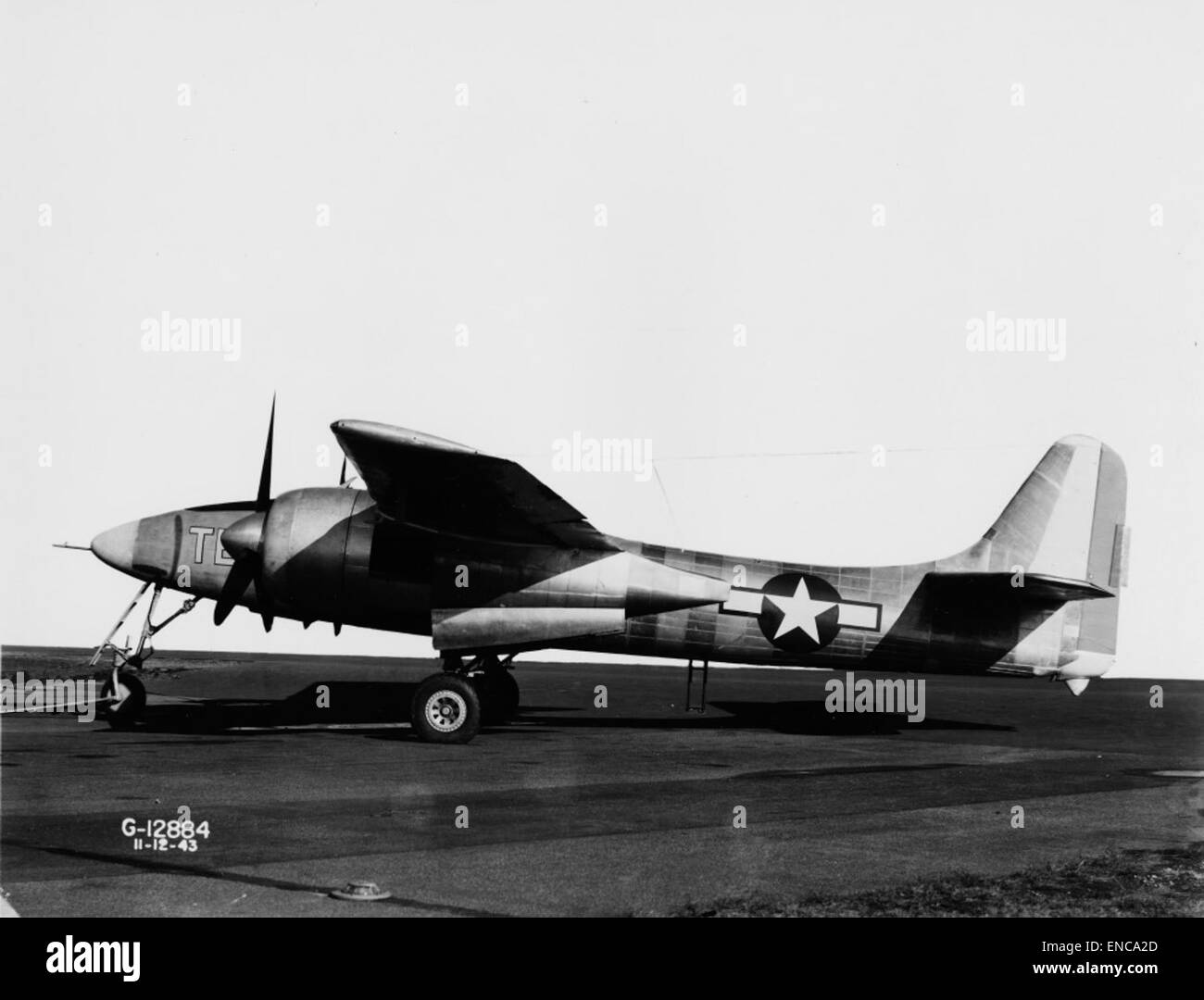 The Grumman XF7F-1, an experimental twin-engine fighter aircraft ...