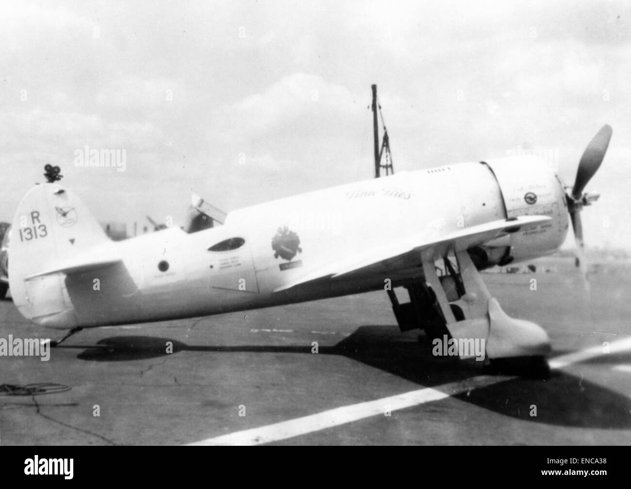 This 1936 photograph features Hawks Miller HM-1 R-1313, capturing a ...