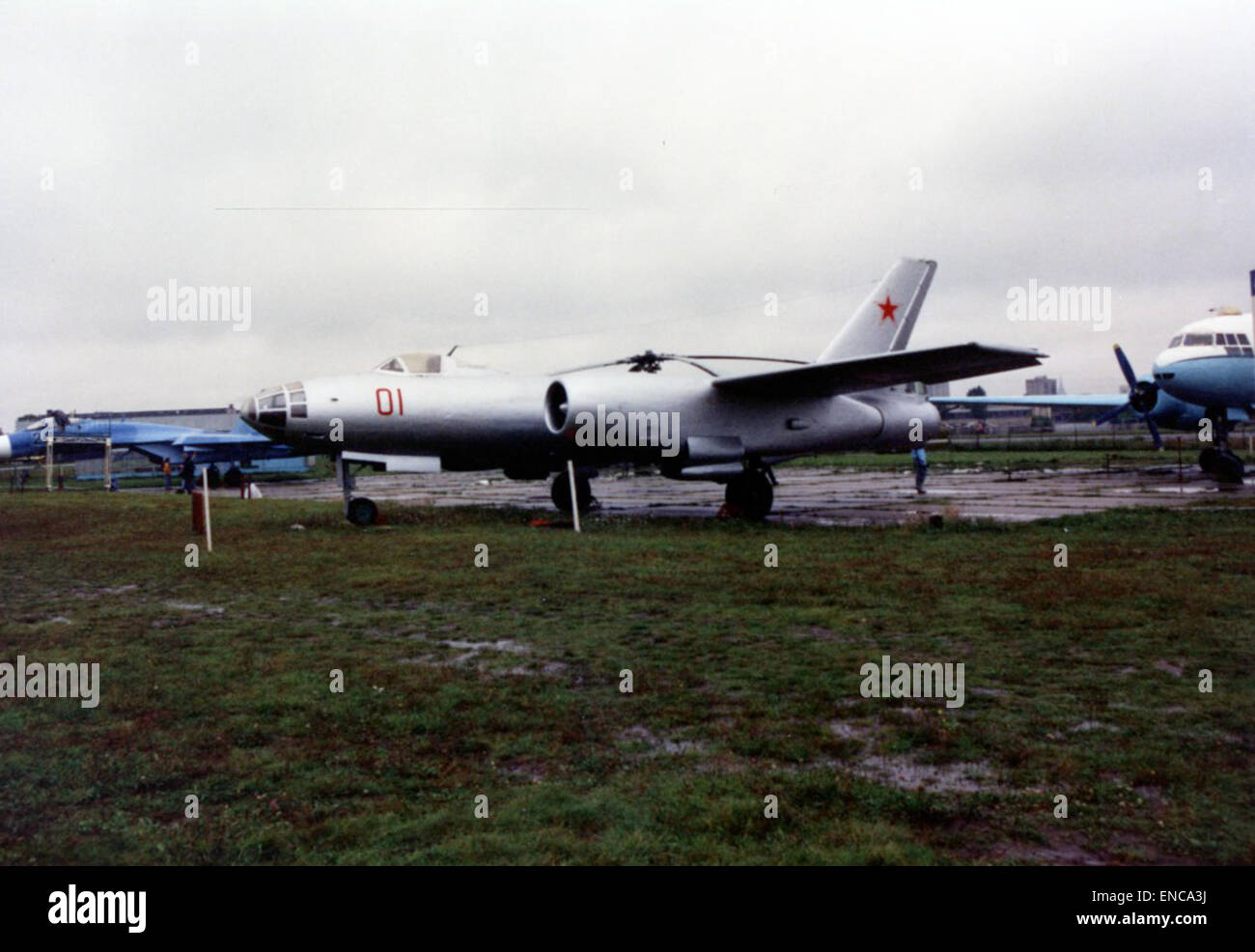 The Ilyushin Il-28, a Soviet twin-engine jet bomber, is displayed at ...