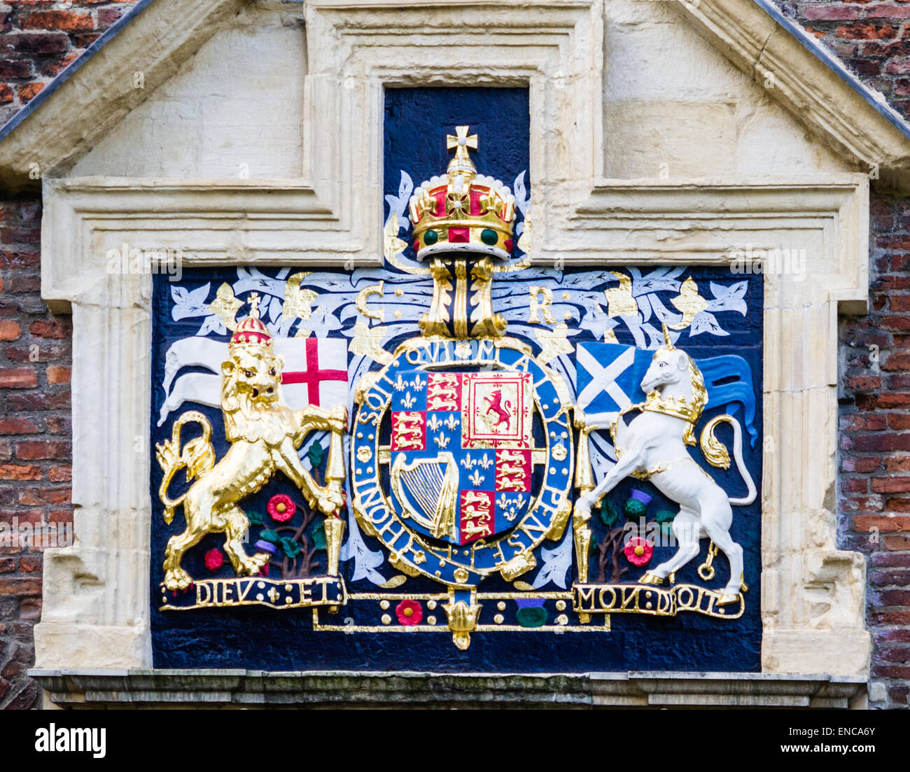 Charles I Crest, King's Manor, York, UK Stock Photo - Alamy
