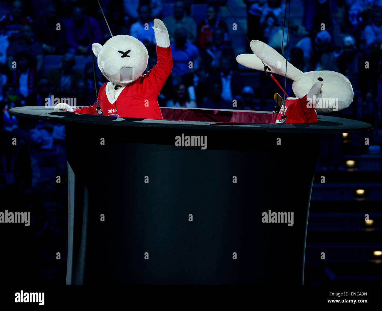 Bob bobek mascots 2015 iihf hi-res stock photography and images - Alamy