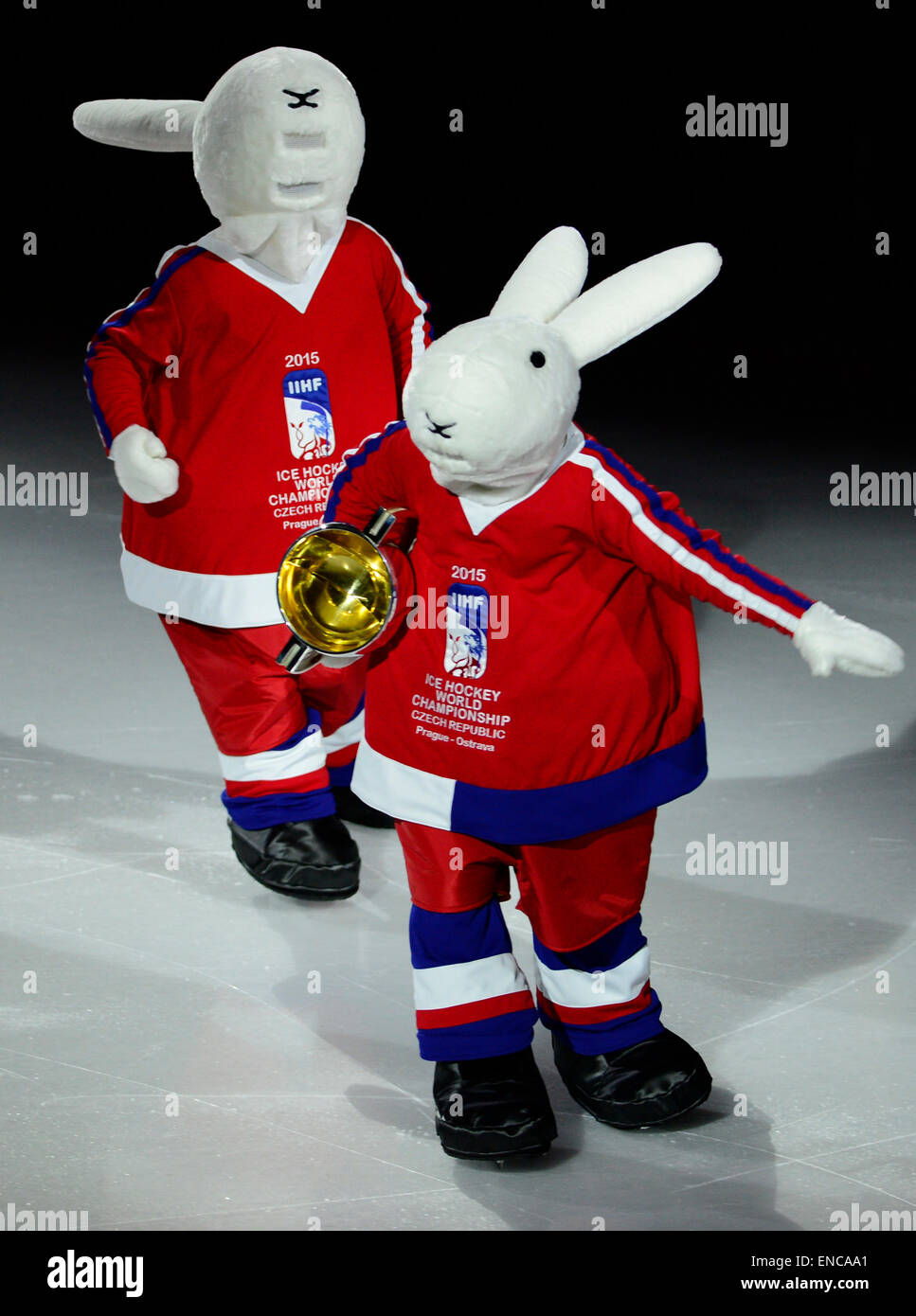 Prague, Czech Republic. 1st May, 2015. Mascots Bob and Bobek pictured ...