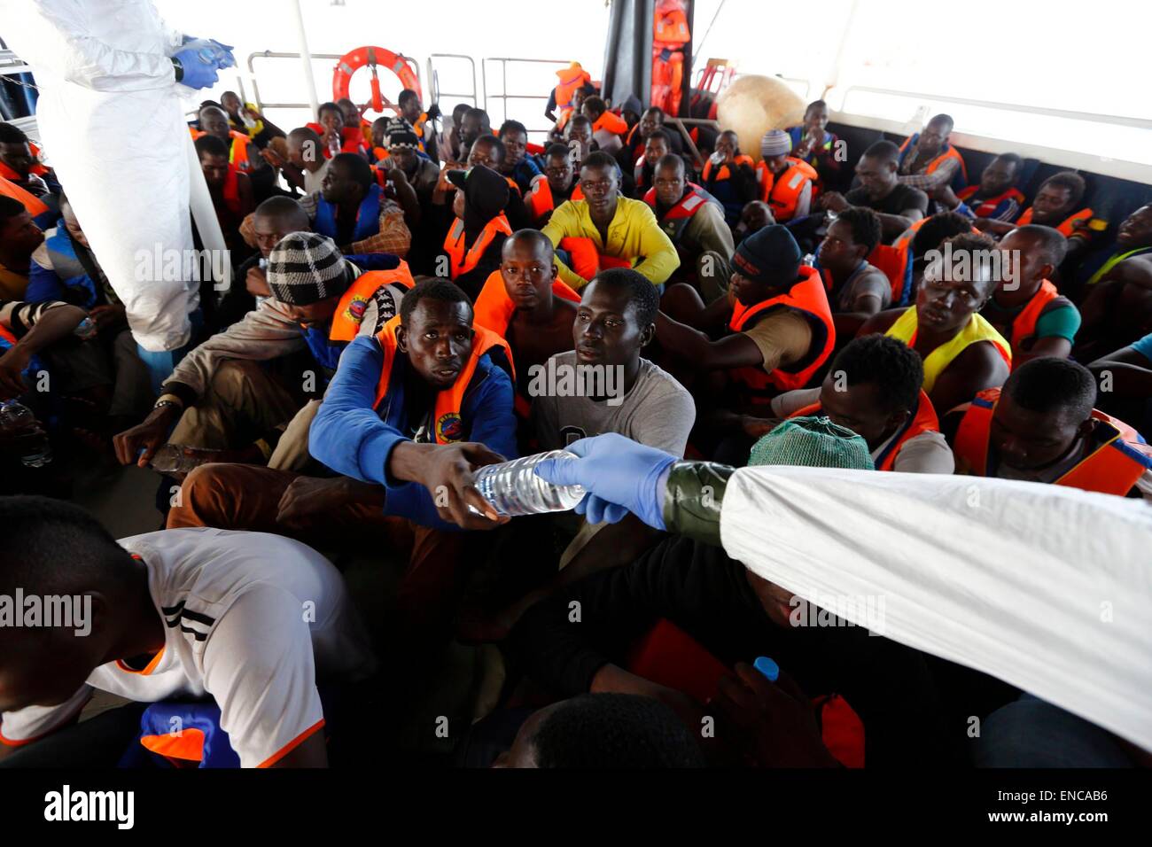 HANDOUT - A handout picture made available on 02 May 2015 shows 105 ...