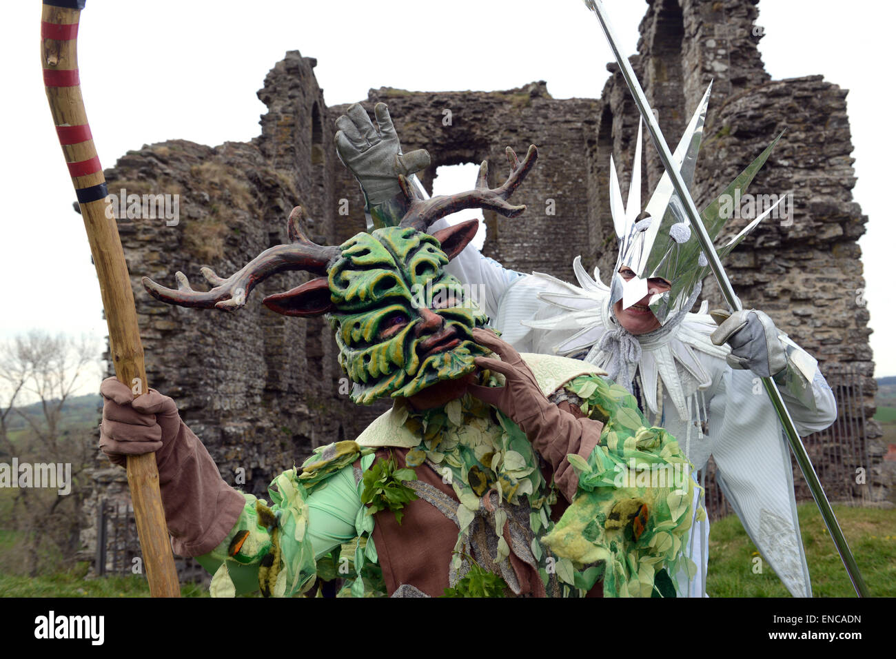 The Green Man of Clun returned to the south Shropshire village today to ...