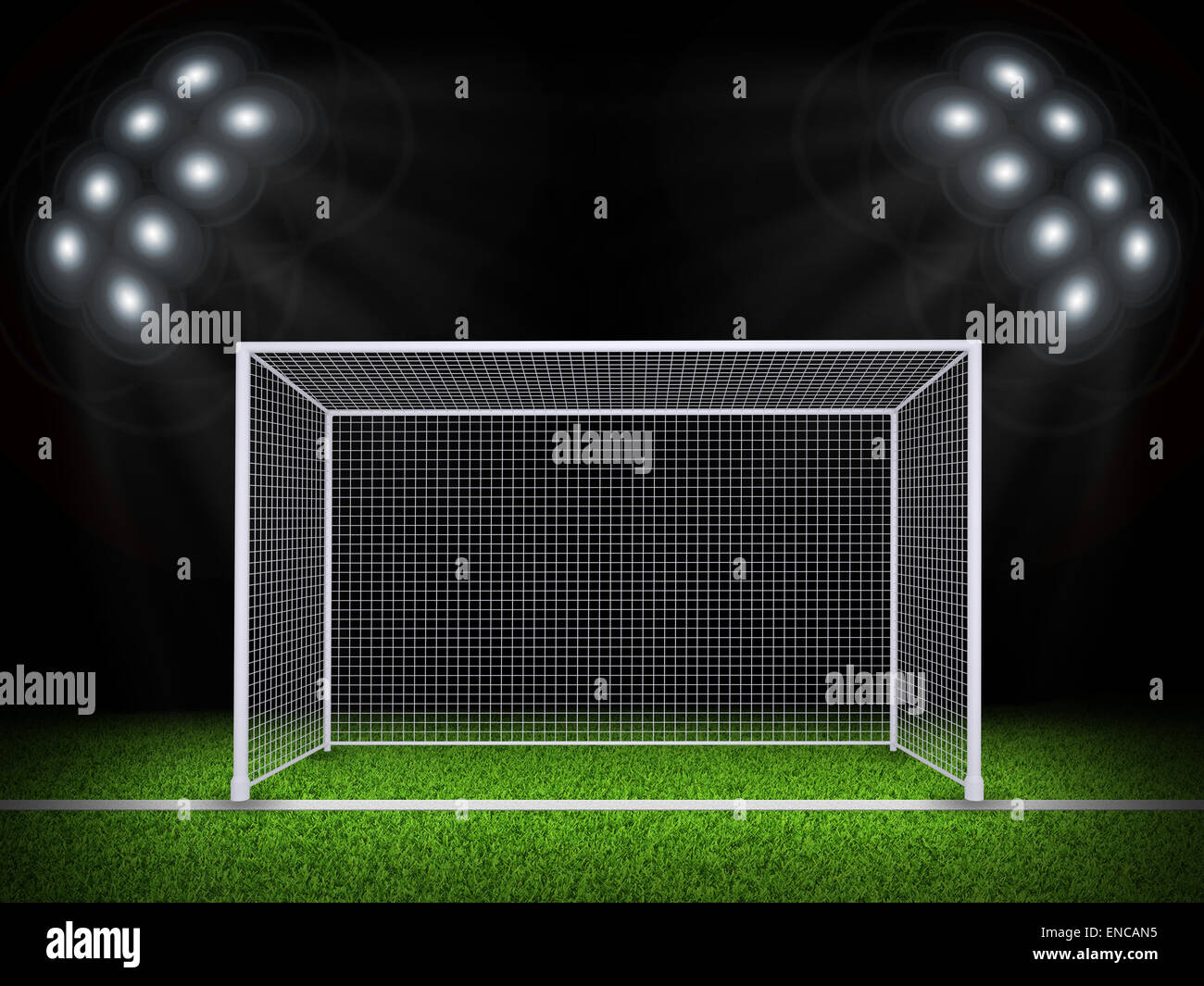 Illuminated stadium with gates Stock Photo - Alamy