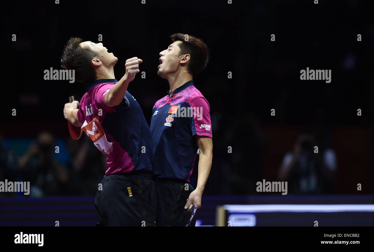 Suzhou, China's Jiangsu Province. 2nd May, 2015. China's Xu Xin/Zhang ...