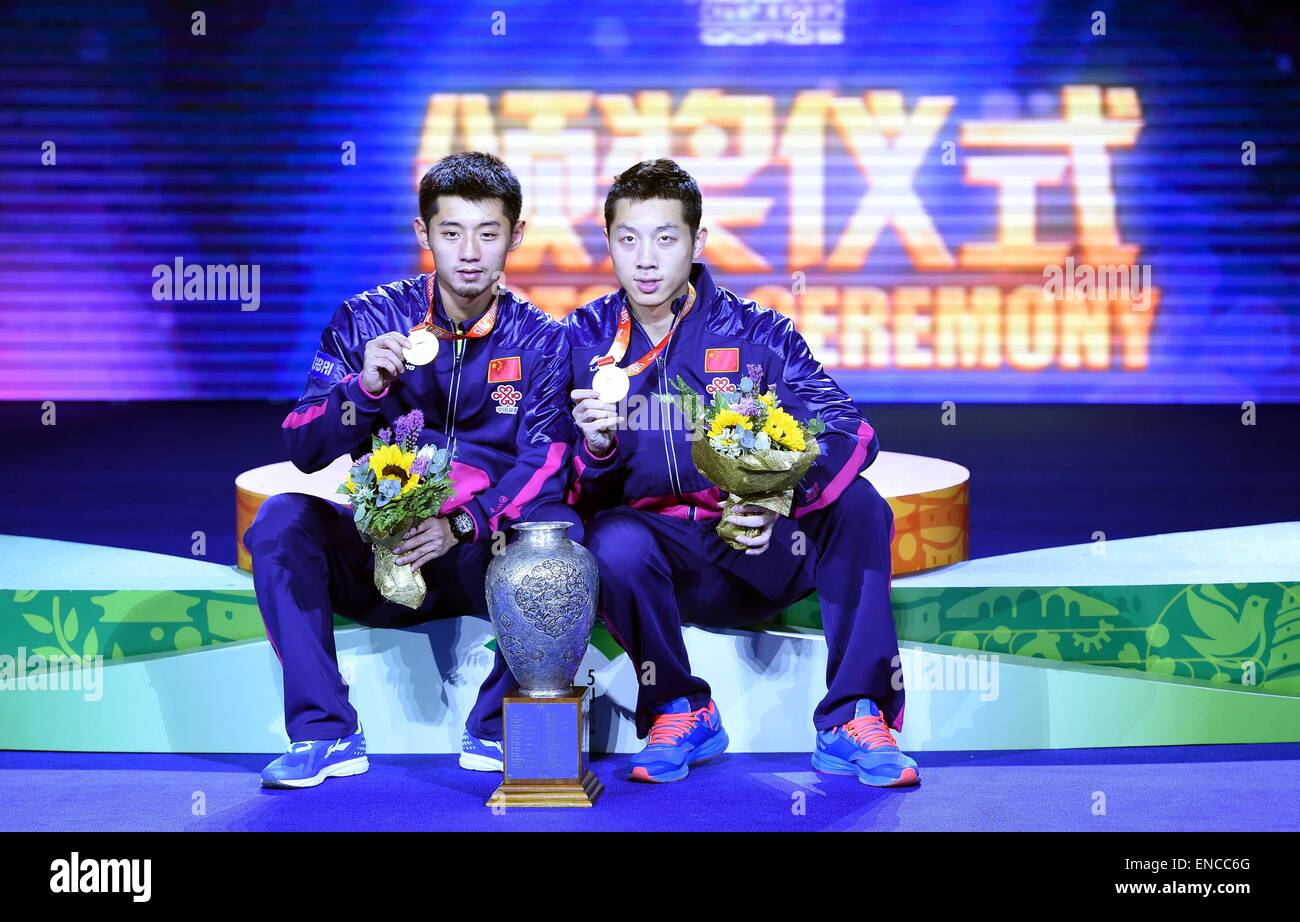 Suzhou, China's Jiangsu Province. 2nd May, 2015. China's Xu Xin/Zhang ...