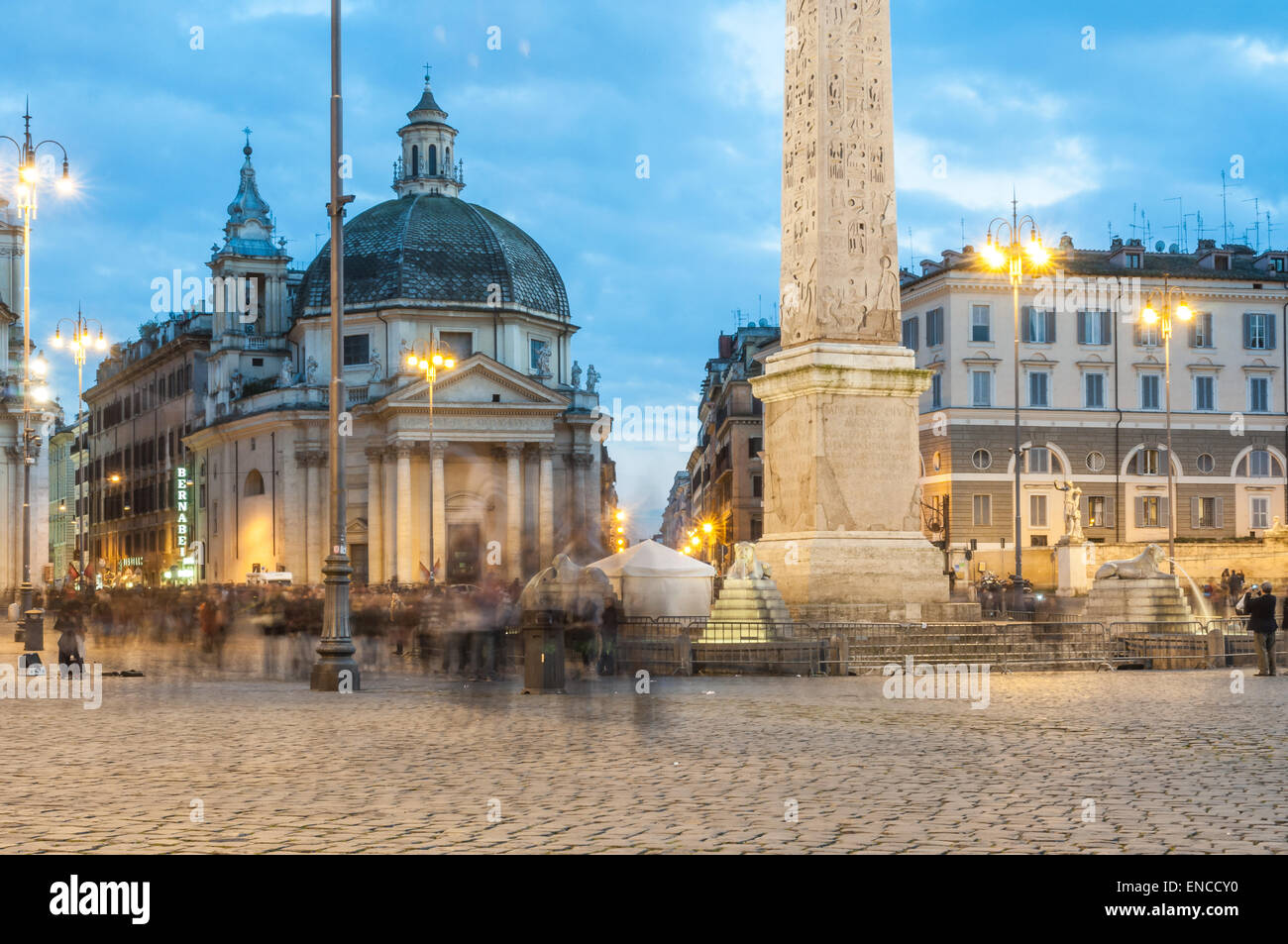 Famous Piazza del popolo (people square) in Rome Italy Stock Photo - Alamy