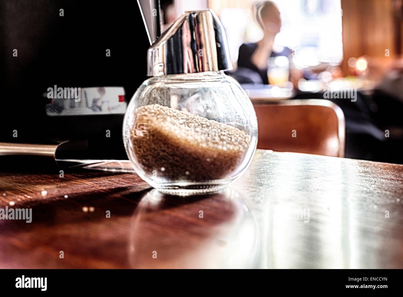 sugar dispenser on a restaurants table Stock Photo - Alamy