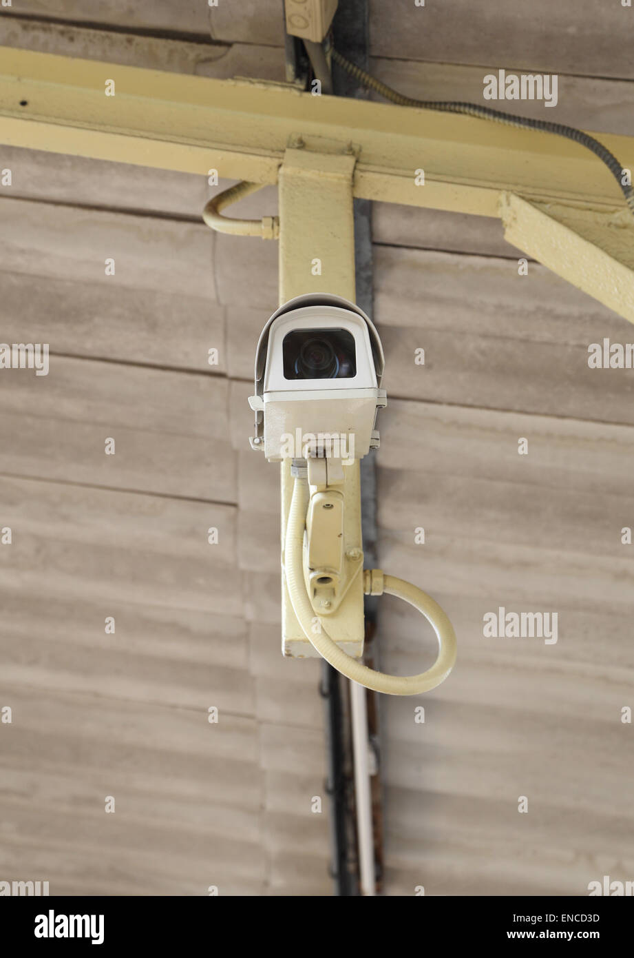 Security Camera or CCTV with roof background Stock Photo - Alamy