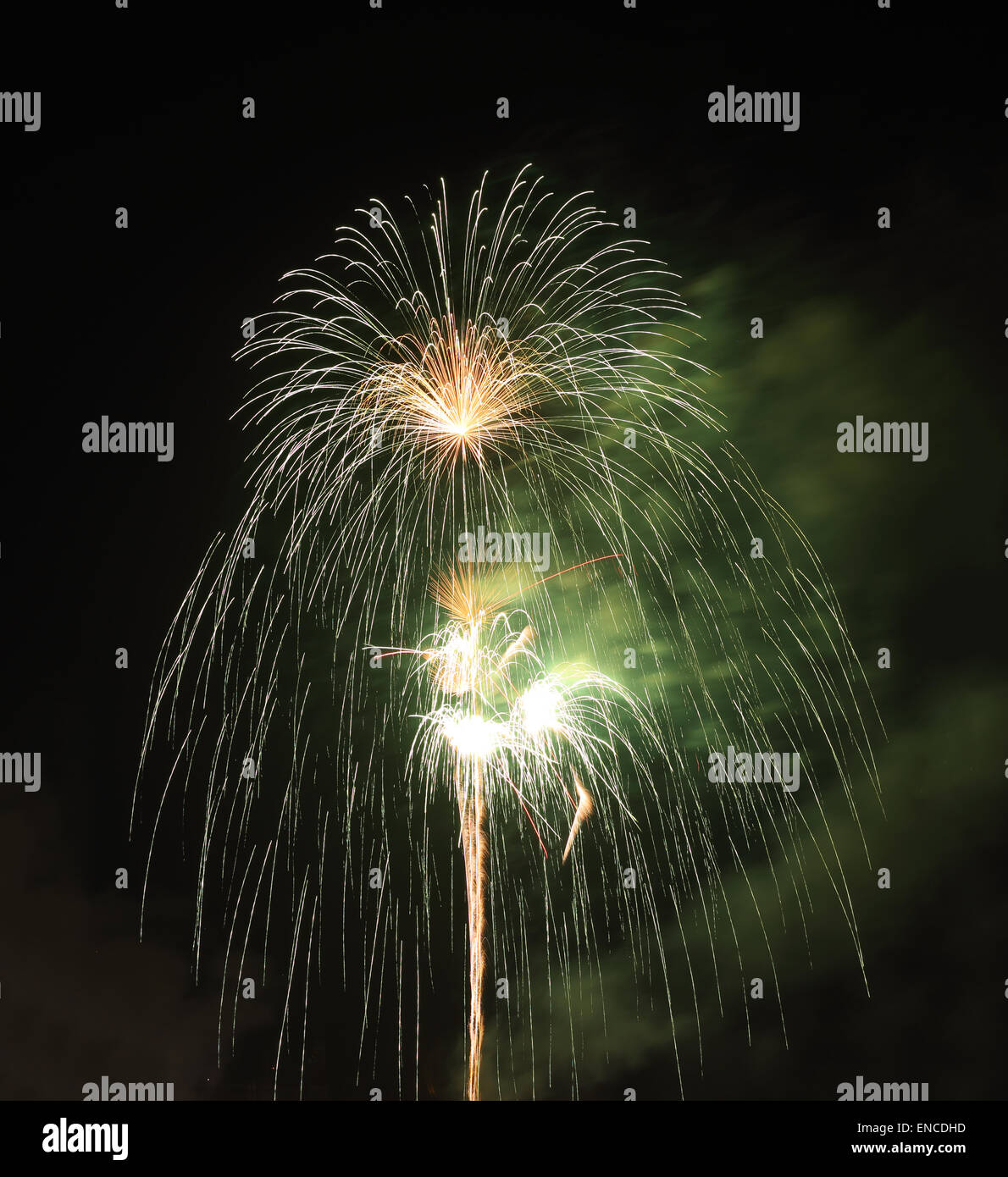 beautiful fireworks over sky at the night Stock Photo - Alamy