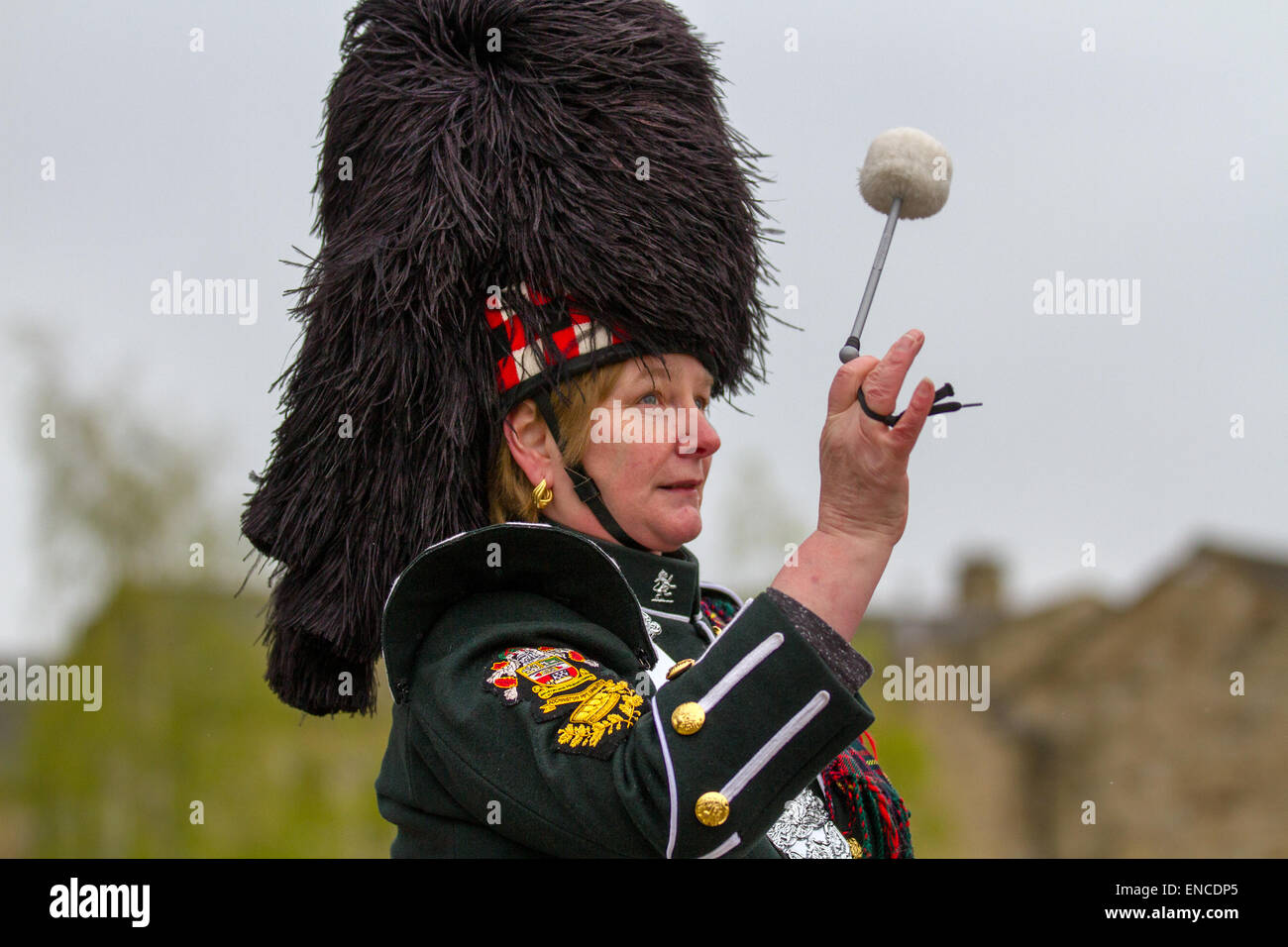 Elizabeth Howarth, a drummer in Accrington Pipe Band playing at the ...