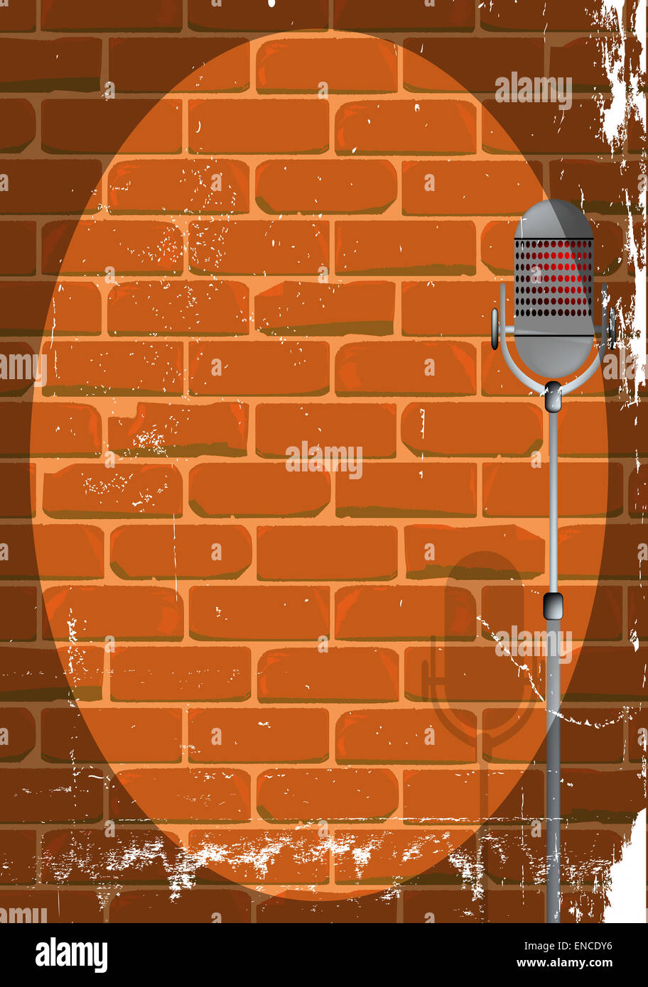 Stand microphone on brick wall hi-res stock photography and images - Alamy